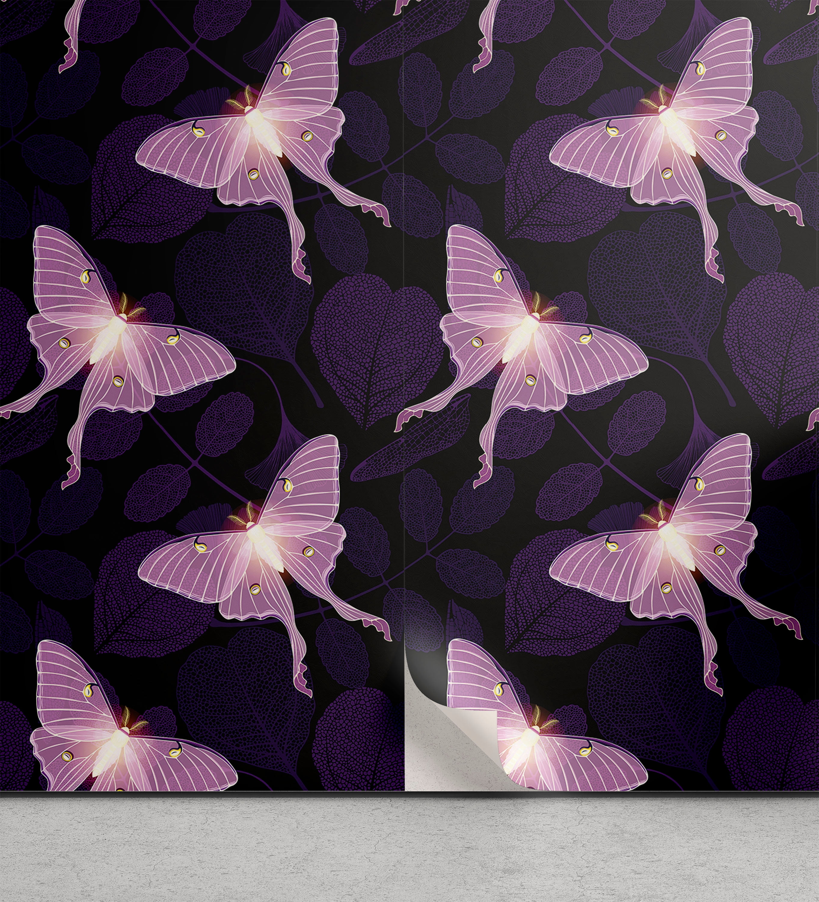 Ambesonne Jungle Boho Peel & Stick Wallpaper for Home, Butterfly Modern ...