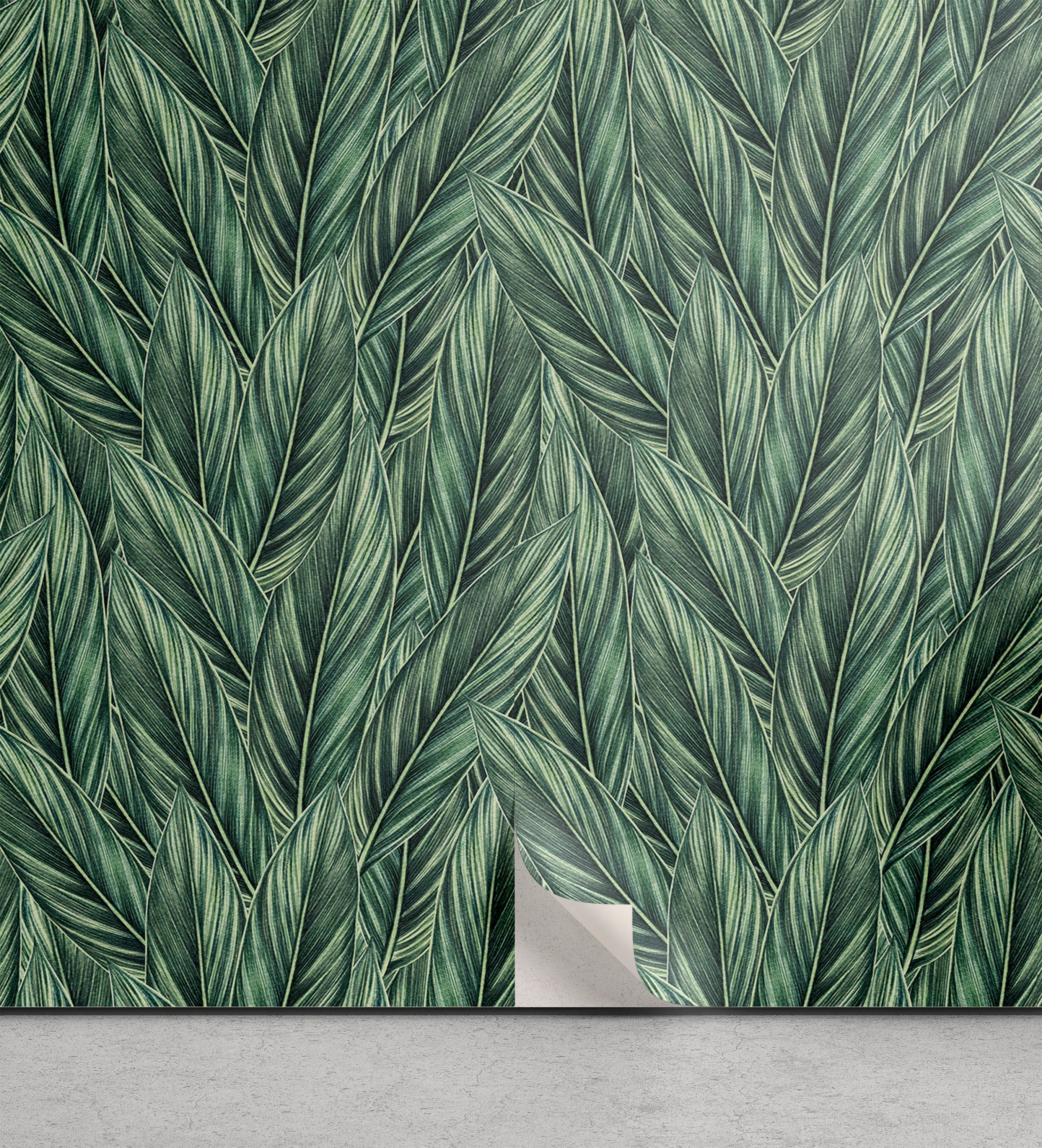 Ambesonne Jungle Leaves Peel & Stick Wallpaper for Home, Botany Feels ...