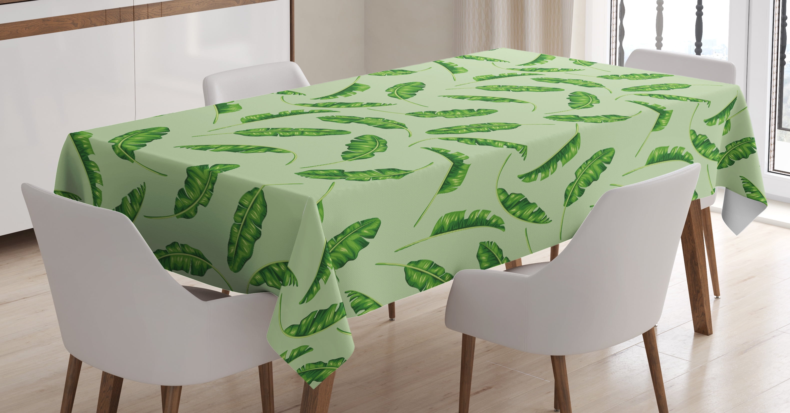 Ambesonne Jungle Tablecloth Rectangular Table Cover, Oceanic Climate ...
