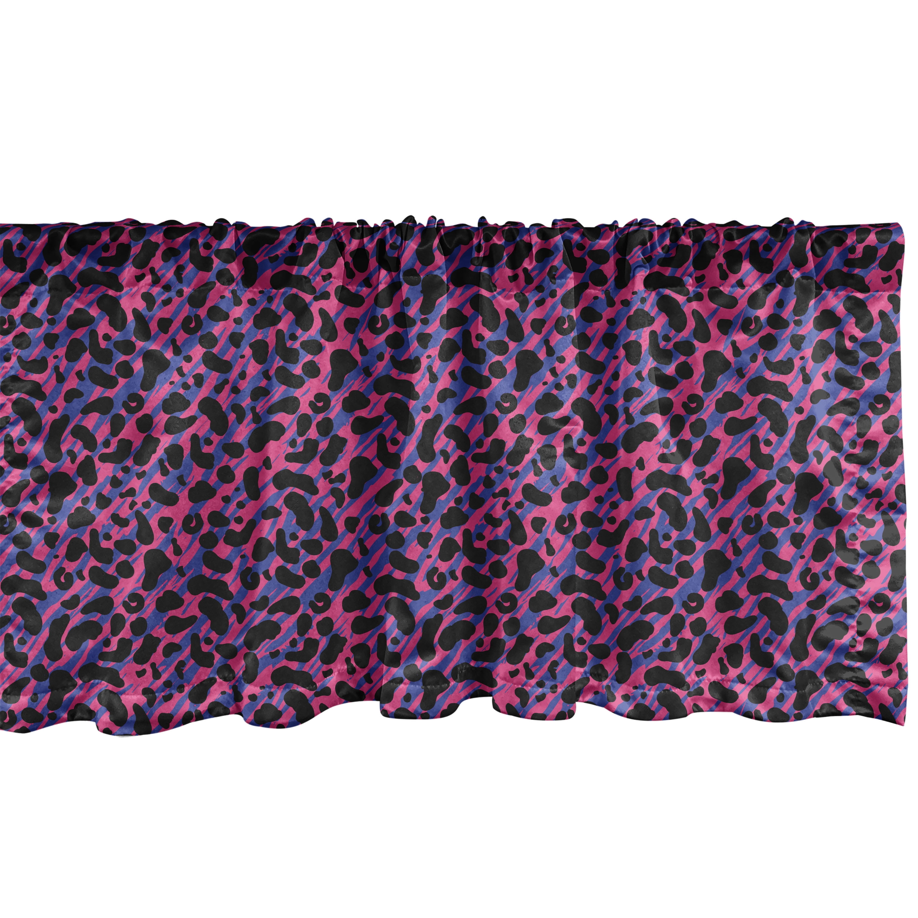 Ambesonne Jungle Window Valance, Leopard Skin Savannah 80s, 42" x 18 ...