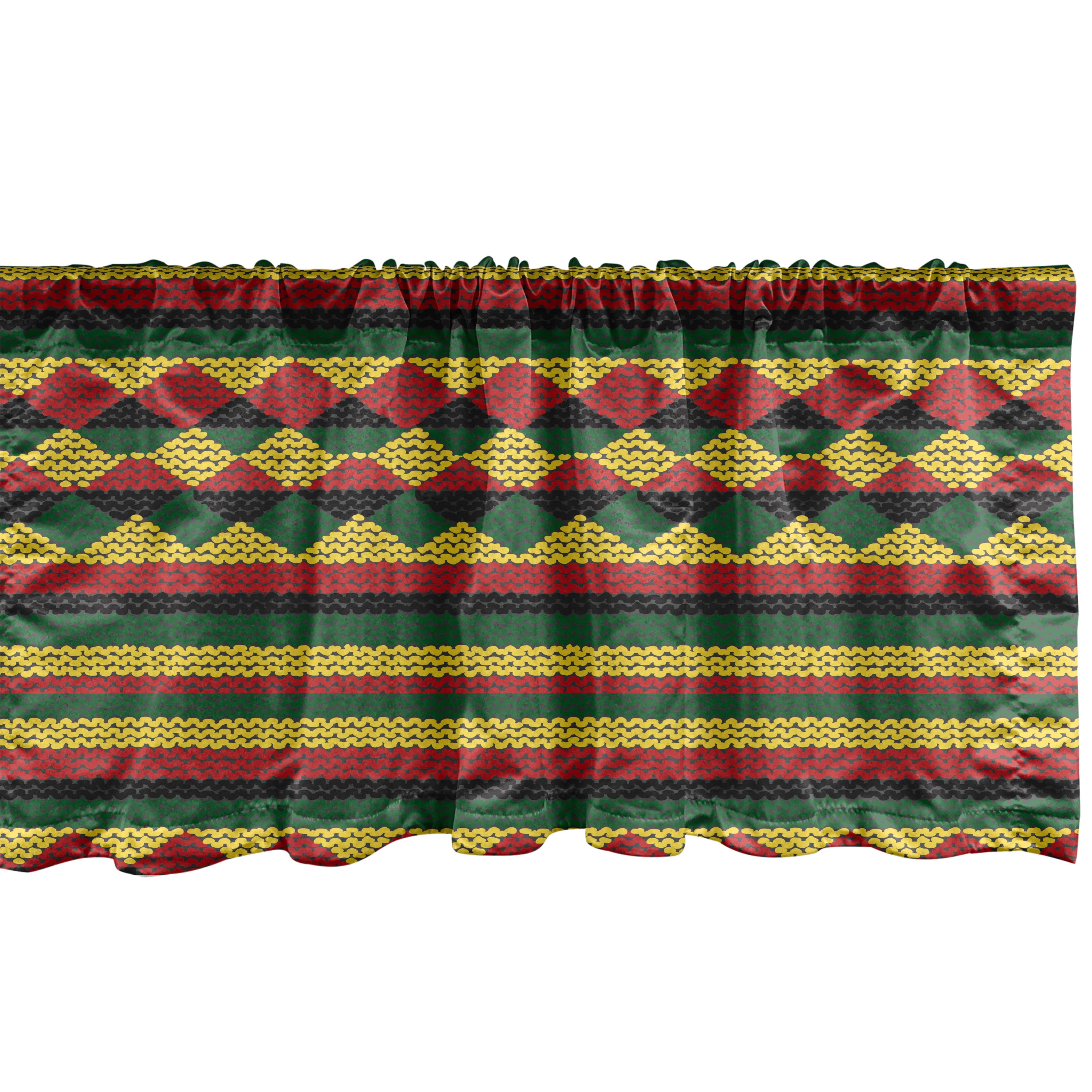 Ambesonne Kente Pattern Window Valance, Colorful African, 54" X 12 ...