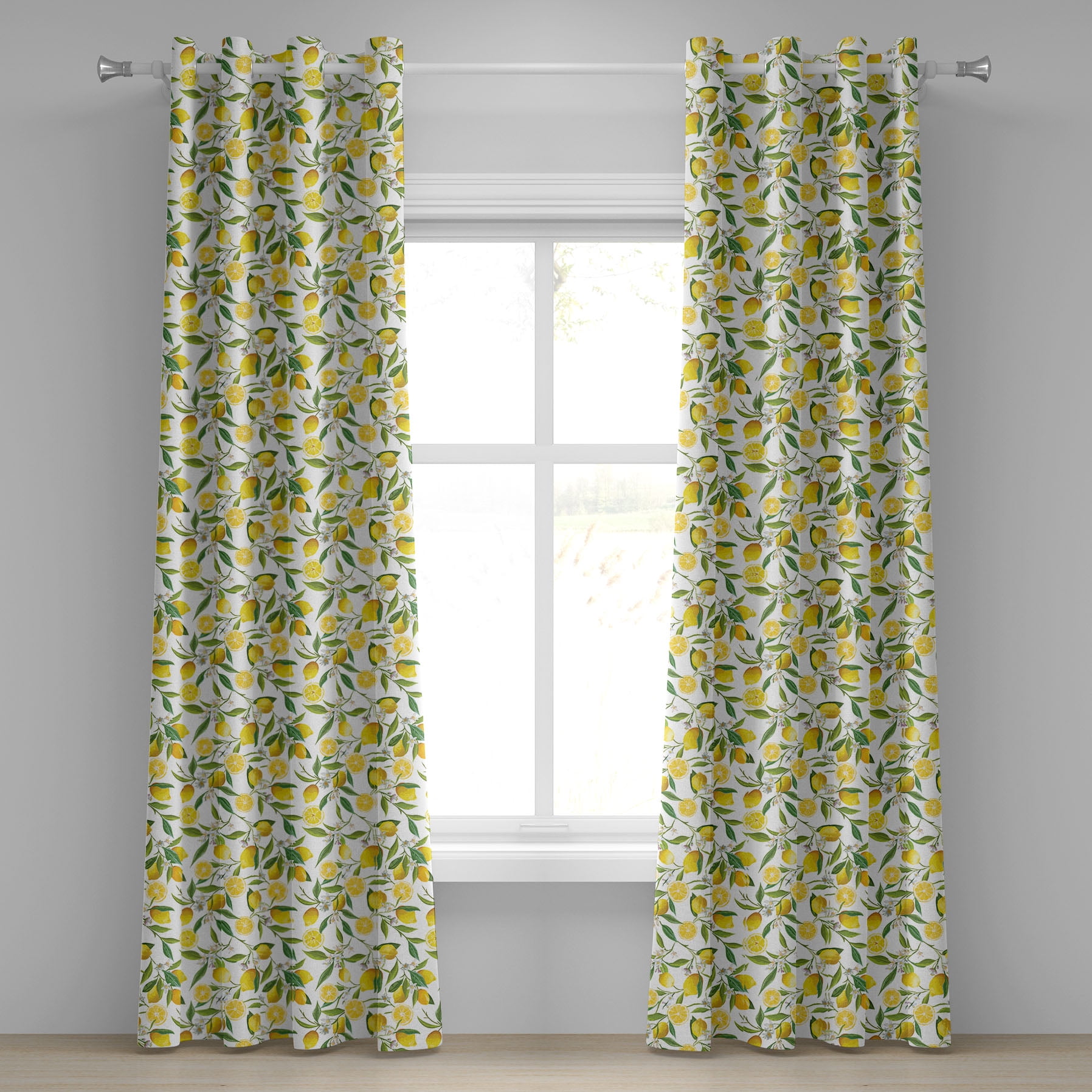 Ambesonne Kitchen Grommet Curtain, Exotic Delicious Garden, 50" x 72 ...