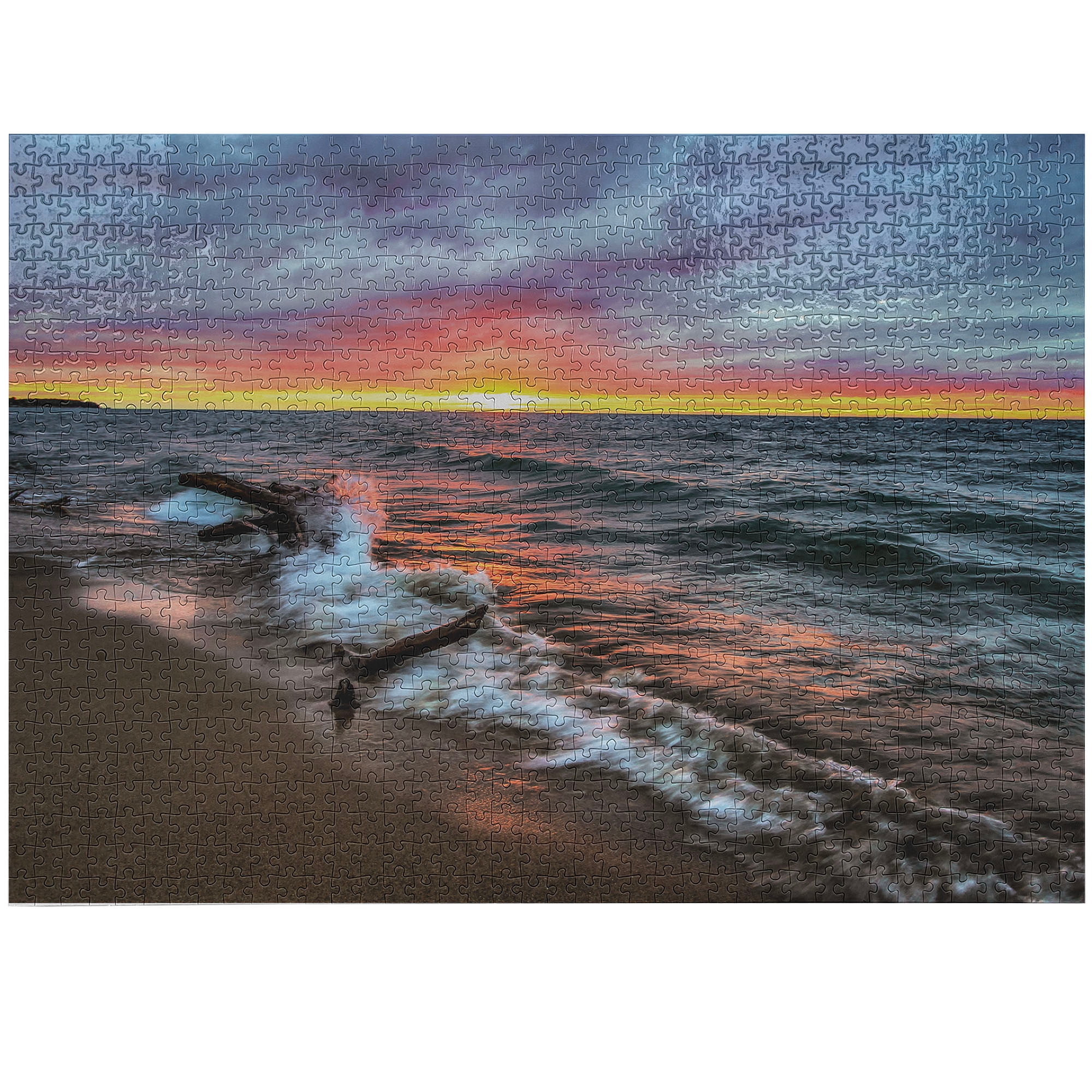 Ambesonne Landscape Jigsaw Puzzle Durable Cardboard, Sunset Horizon ...