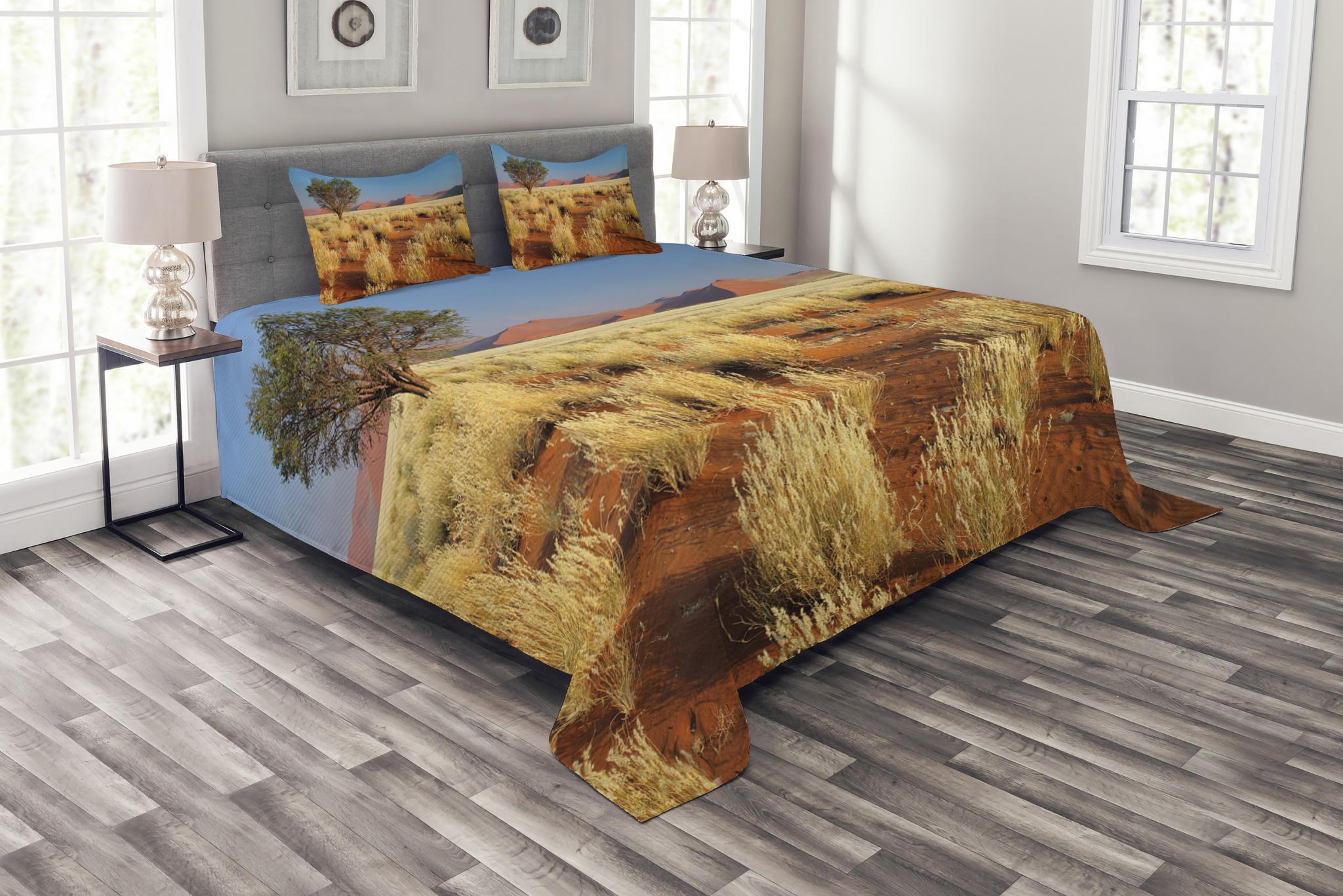 Ambesonne Landscape Quilted Bedspread Set 3 Pcs, South Africa Desert ...