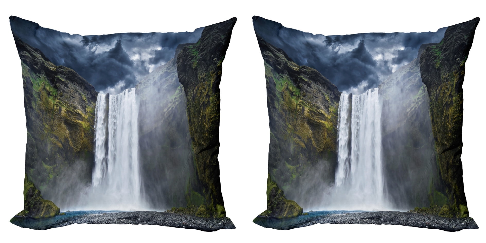 Ambesonne Landscape Throw Pillow Cover 2 Pack, America Cliffs Scene, 18 ...