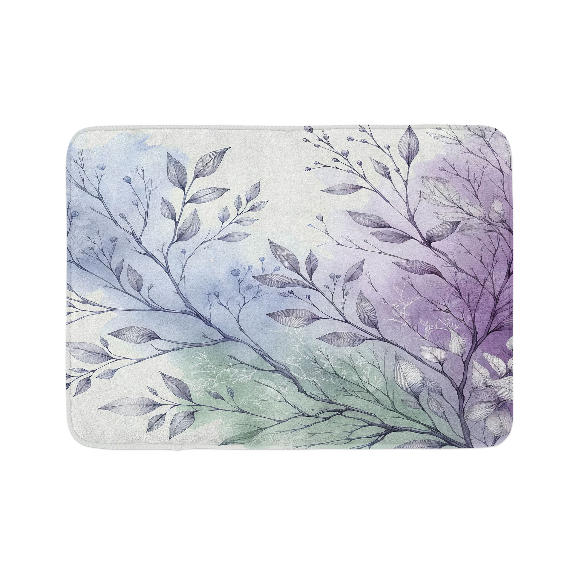 Ambesonne Lavender Bath Mat, Dreamy Art Purplish Leaves, 30.2" x 20 ...
