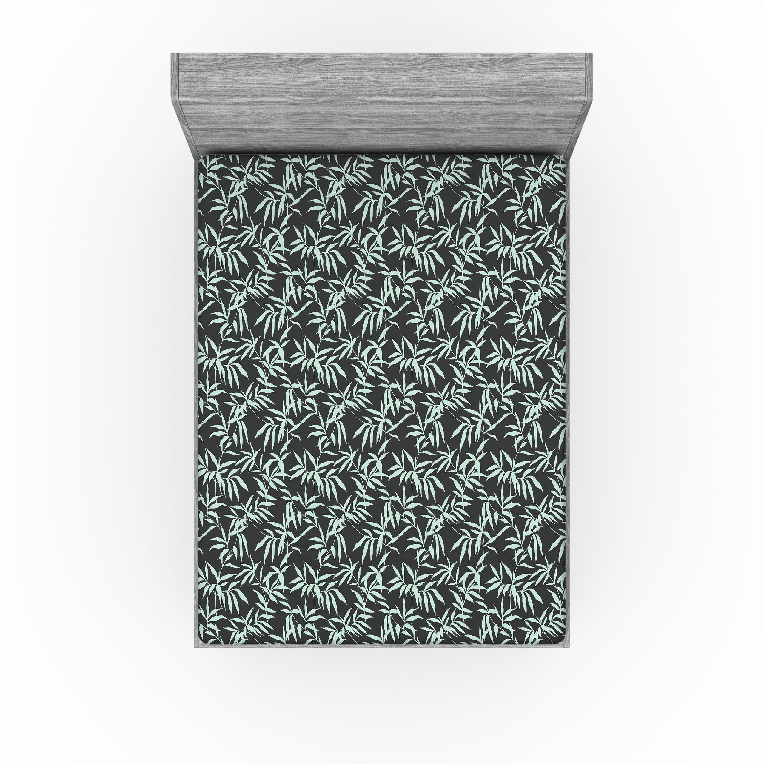 Ambesonne Leaf Print Fitted Sheet, Jungle Leaves Pattern, Queen Size ...