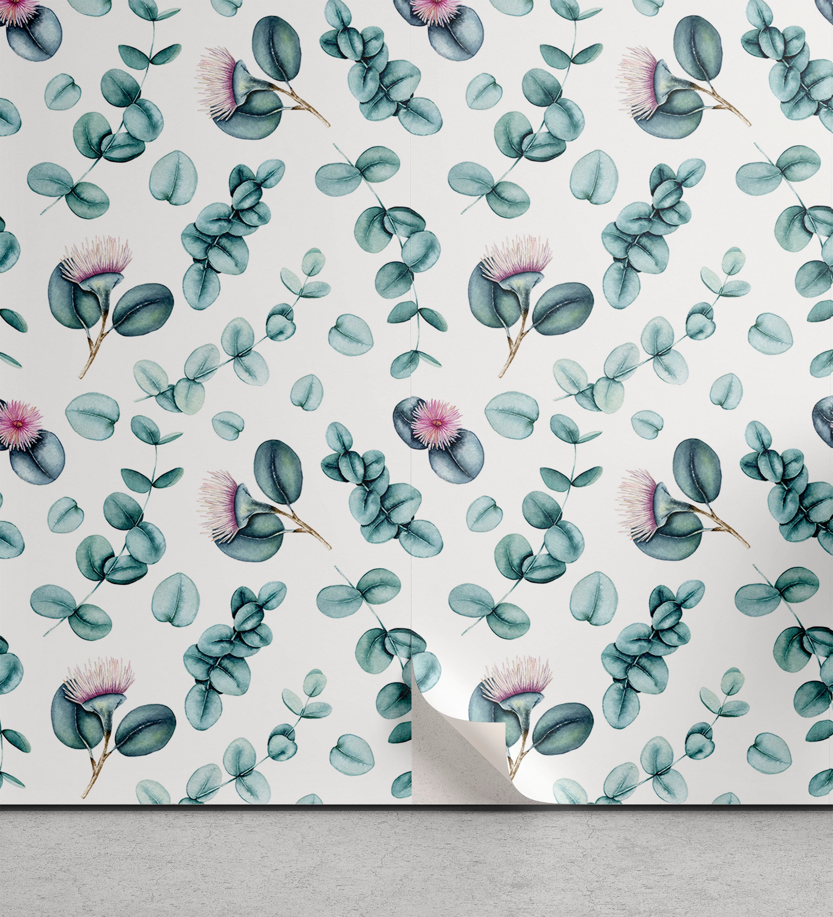 Ambesonne Leaf Print Peel & Stick Wallpaper for Home, Eucalyptus ...