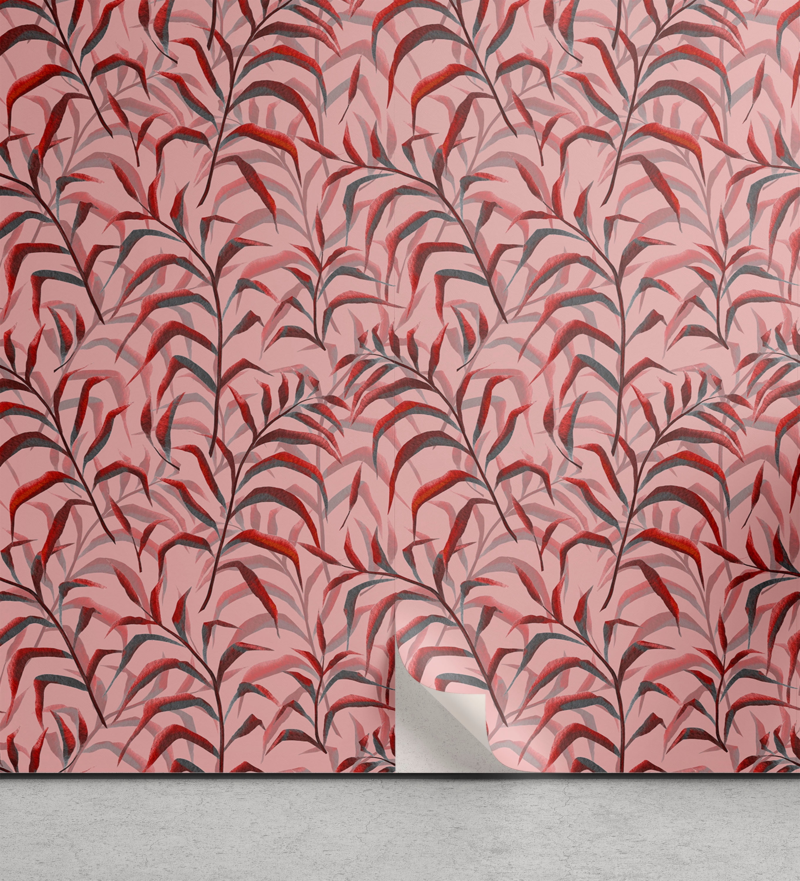 Ambesonne Leafy Art Peel & Stick Wallpaper for Home, Dreamy Leaves of ...
