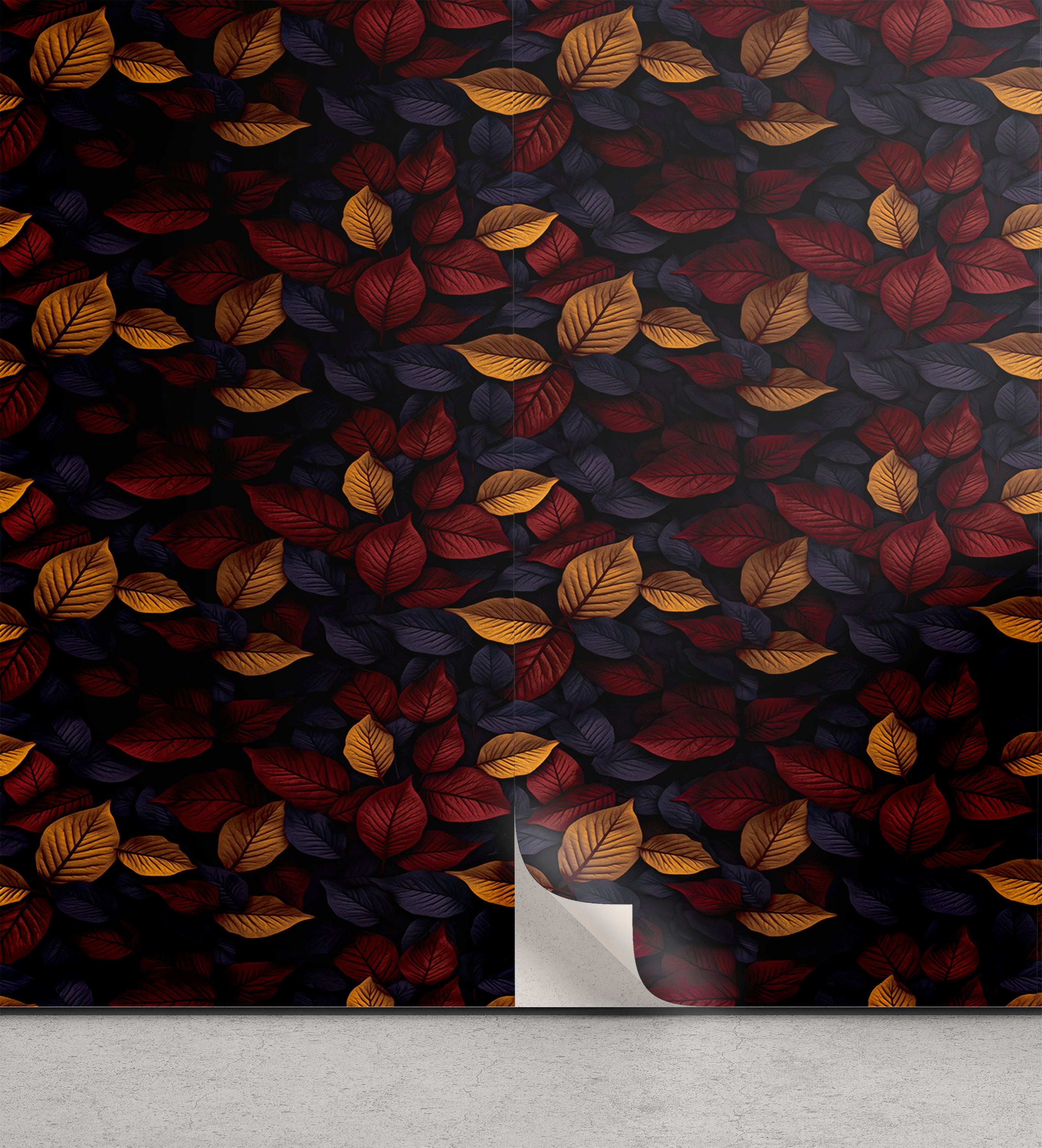 Ambesonne Leafy Art Peel & Stick Wallpaper for Home, Modern Leaves ...