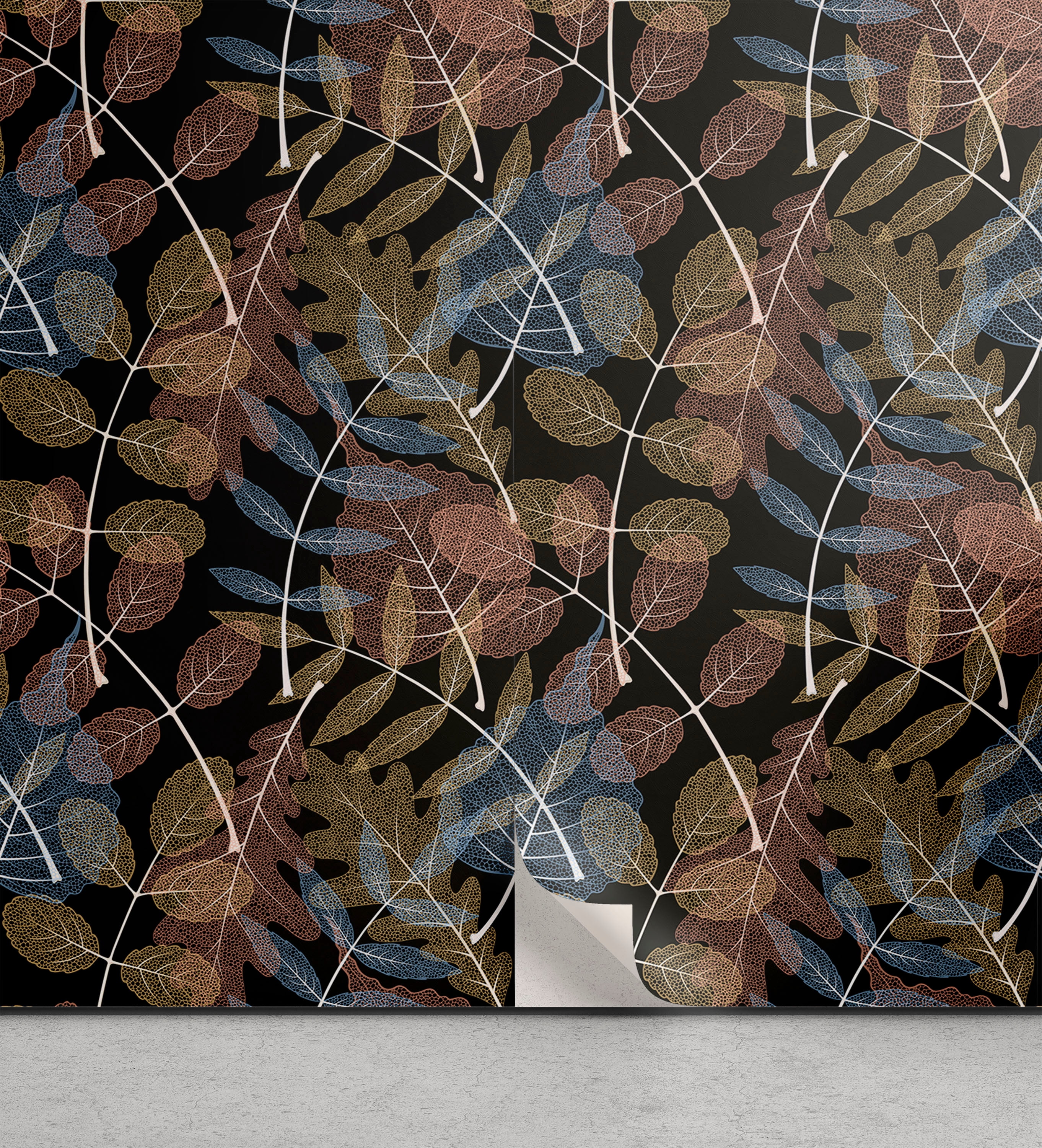 Ambesonne Leafy Art Peel & Stick Wallpaper for Home, Modern Scandi ...