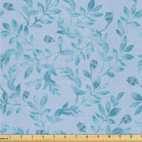 Ambesonne Leafy Design Fabric by the Yard Upholstery, Modern Simple ...