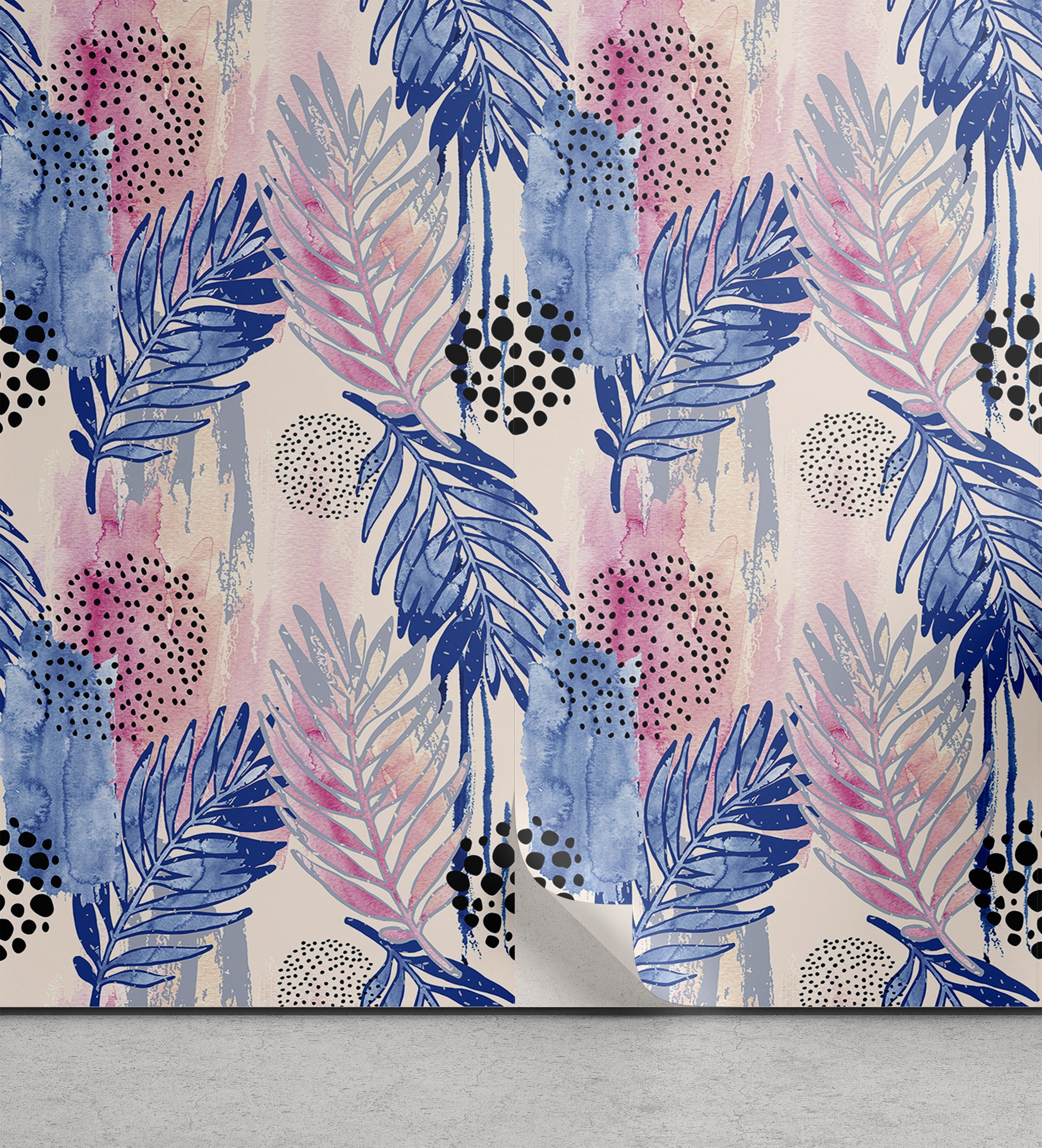 Ambesonne Leafy Design Peel & Stick Wallpaper for Home, Exotics Leaf ...