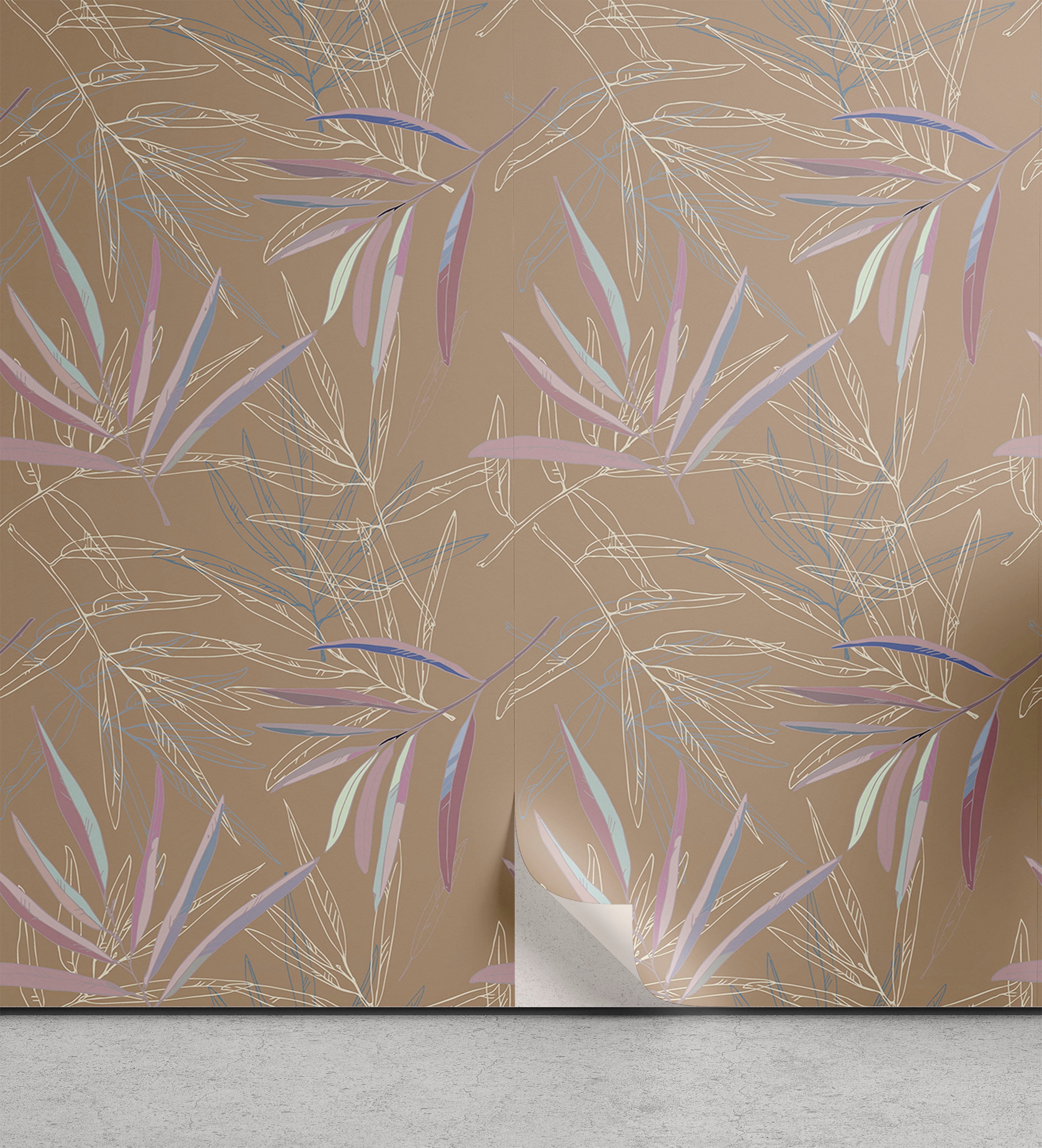 Ambesonne Leafy Design Peel & Stick Wallpaper for Home, Tropical Dreamy ...