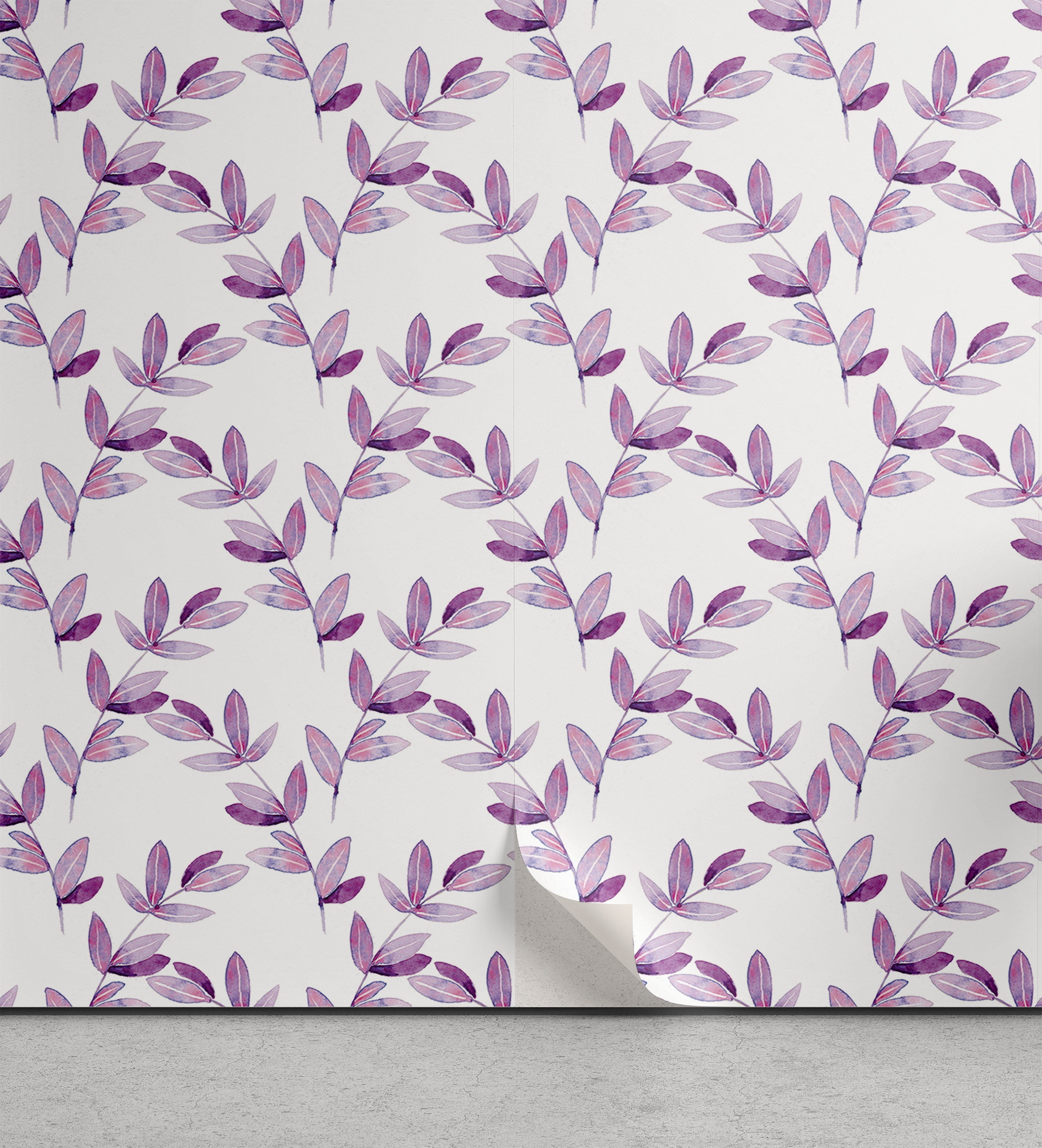 Ambesonne Leafy Spring Peel & Stick Wallpaper for Home, Simplistic ...