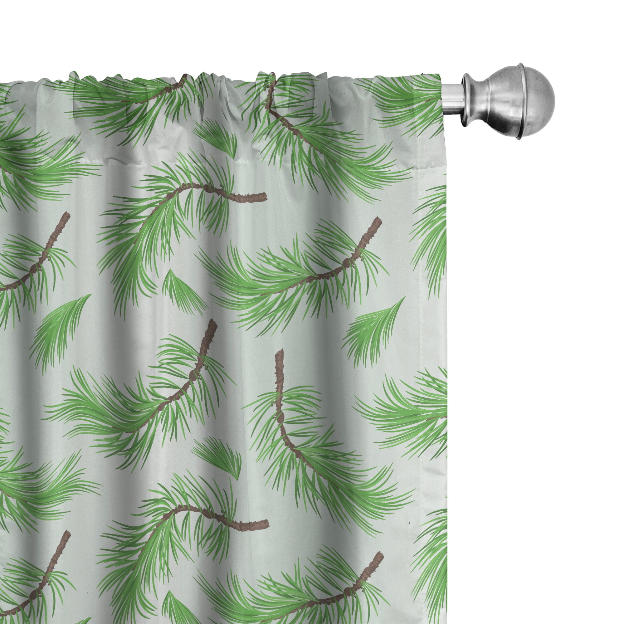Ambesonne Leaves Window Curtains, Falling Pine Tree Branches, Each 28 ...