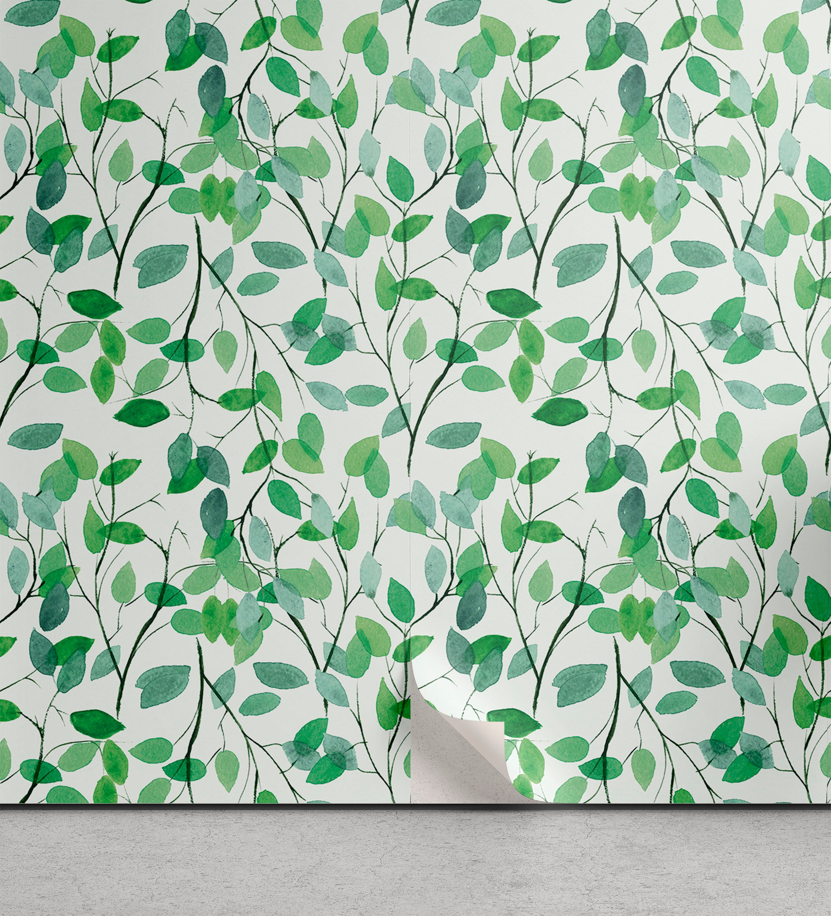 Ambesonne, Leaves Greenery Peel & Stick Wallpaper for Home, Art Modern ...
