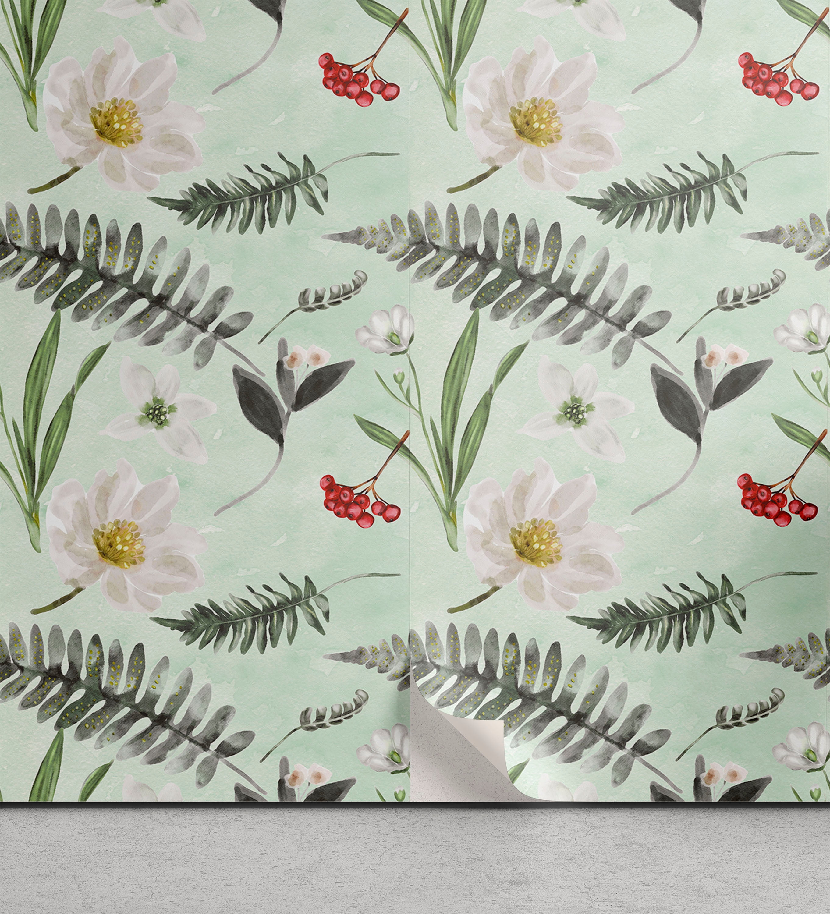 Ambesonne Leaves Greenery Peel & Stick Wallpaper for Home, Meadow Leafy ...