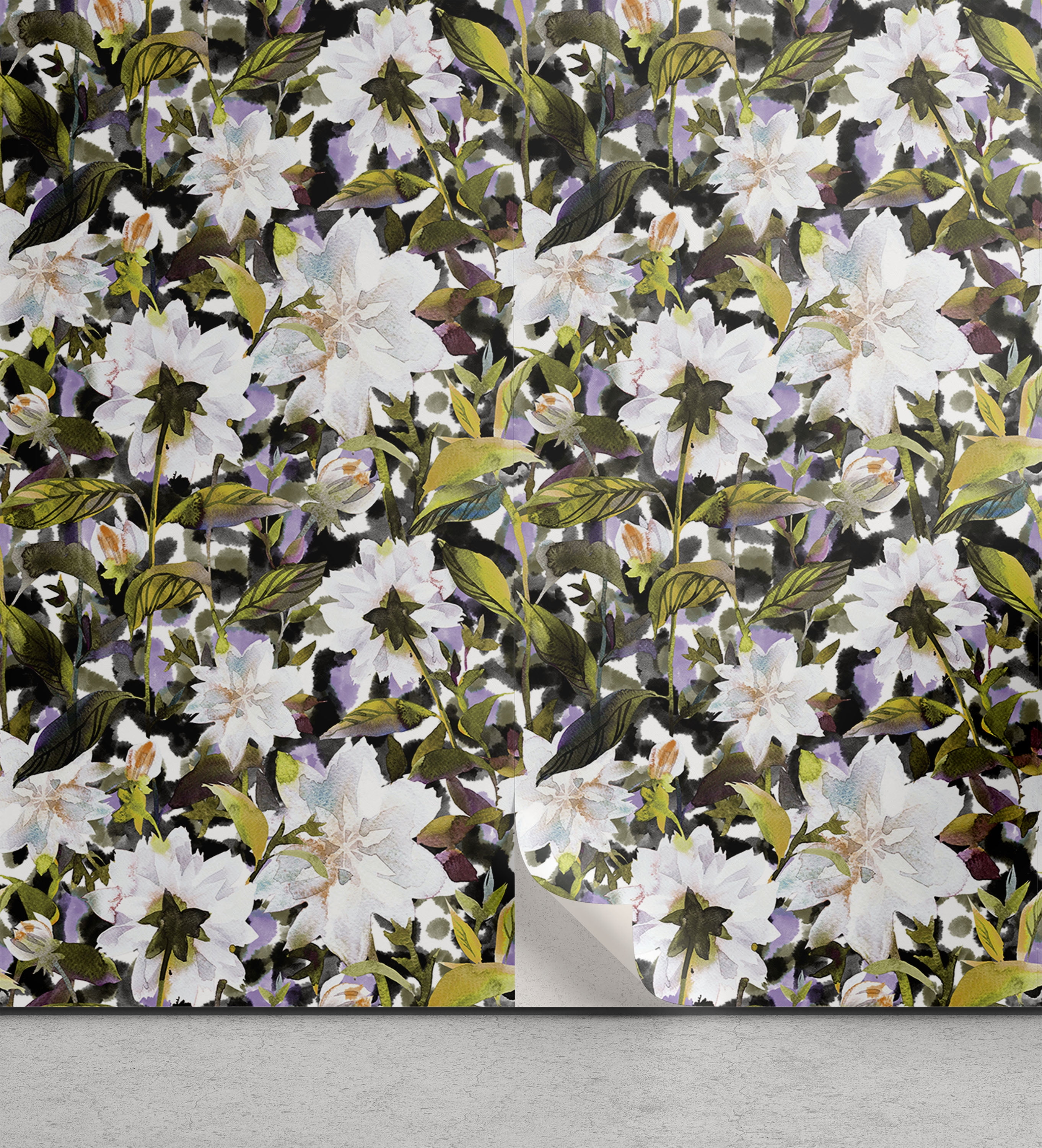 Ambesonne, Leaves Greenery Peel & Stick Wallpaper for Home, Spring ...