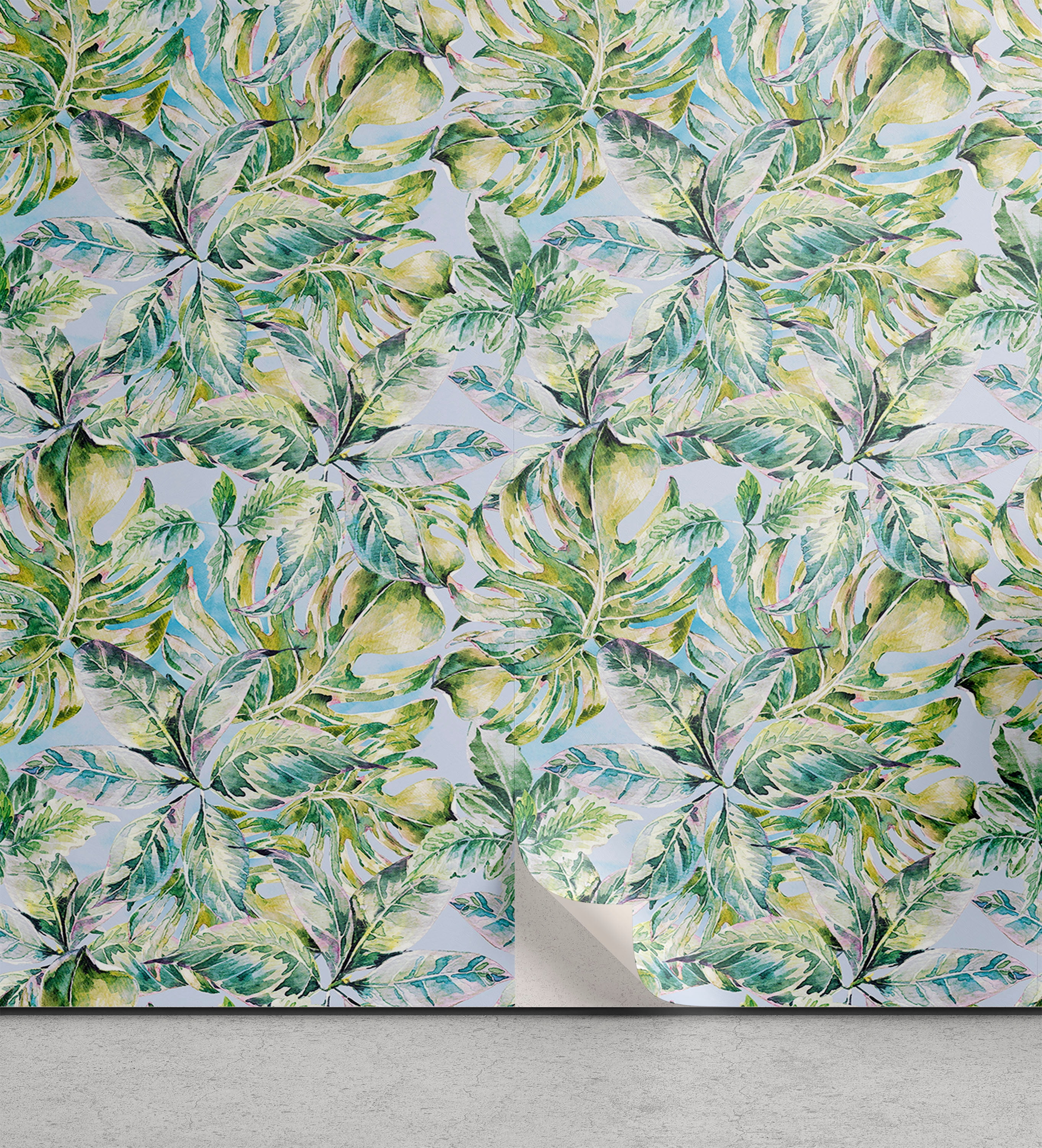 Ambesonne Leaves Greenery Peel & Stick Wallpaper for Home, Tropical ...