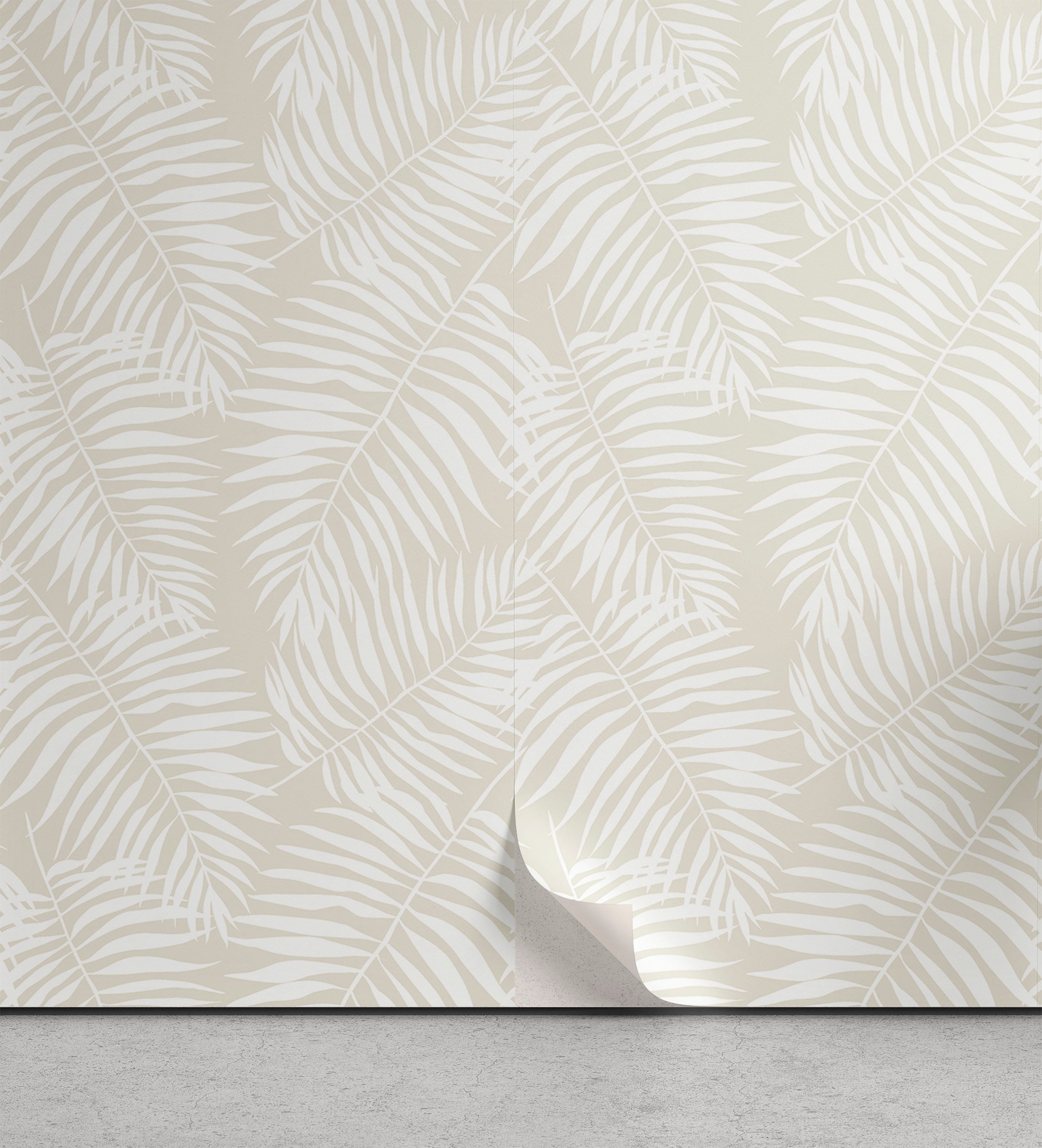 Ambesonne Leaves Peel & Stick Wallpaper for Home, Eggshell Aloha Leaf ...