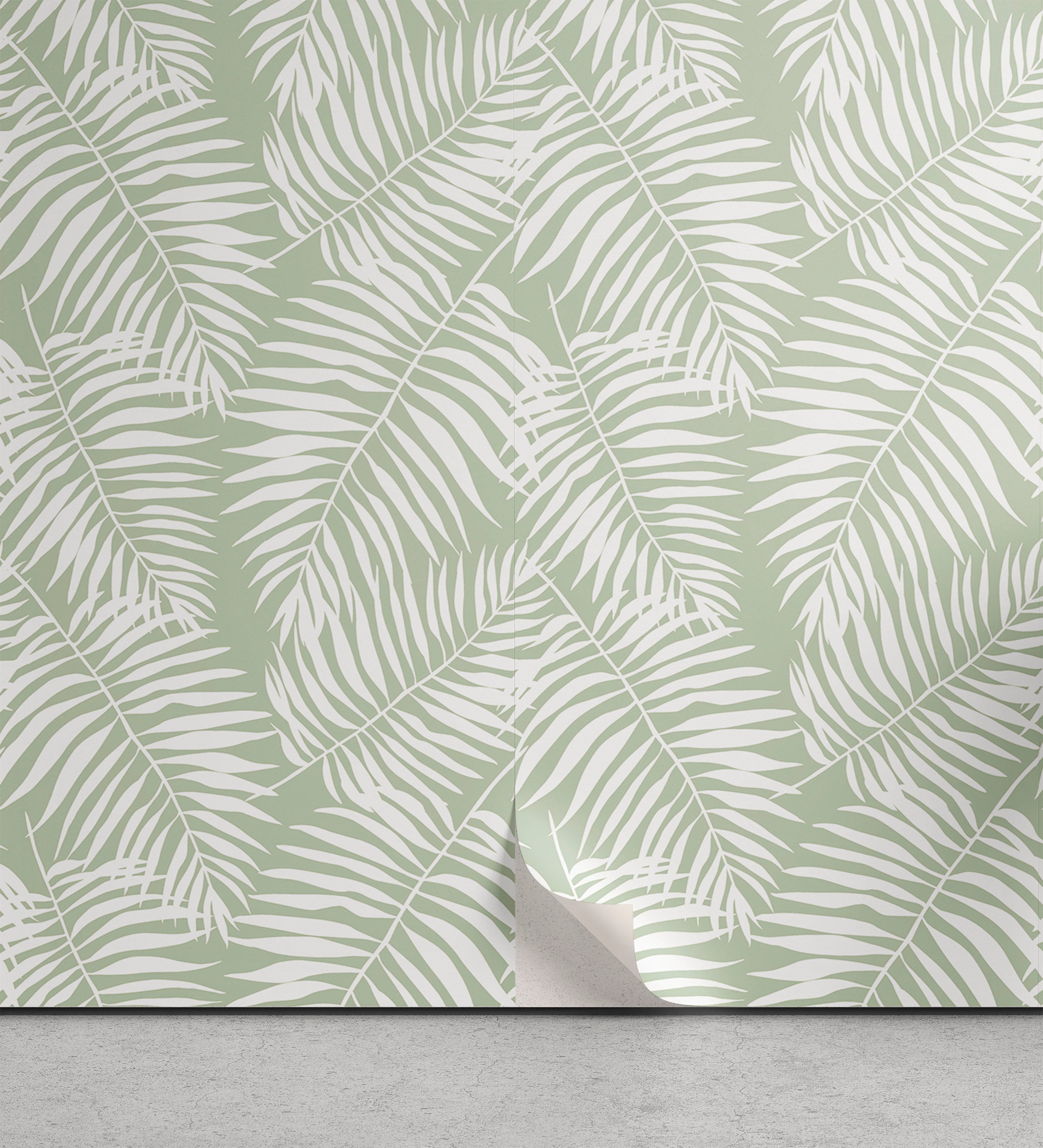 Ambesonne Leaves Peel & Stick Wallpaper for Home, Green Aloha Leaf ...