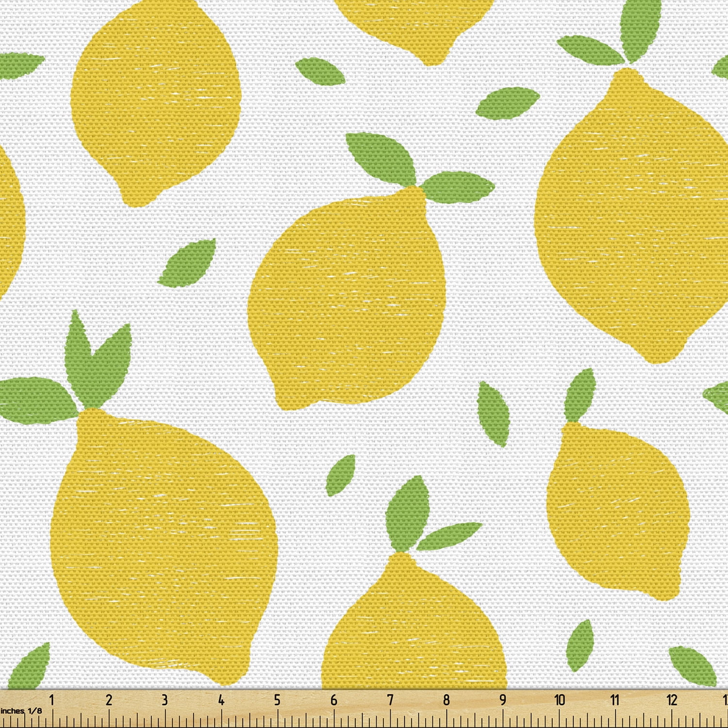 Ambesonne Lemons Fabric by the Yard Upholstery, Modern Summer Themed ...