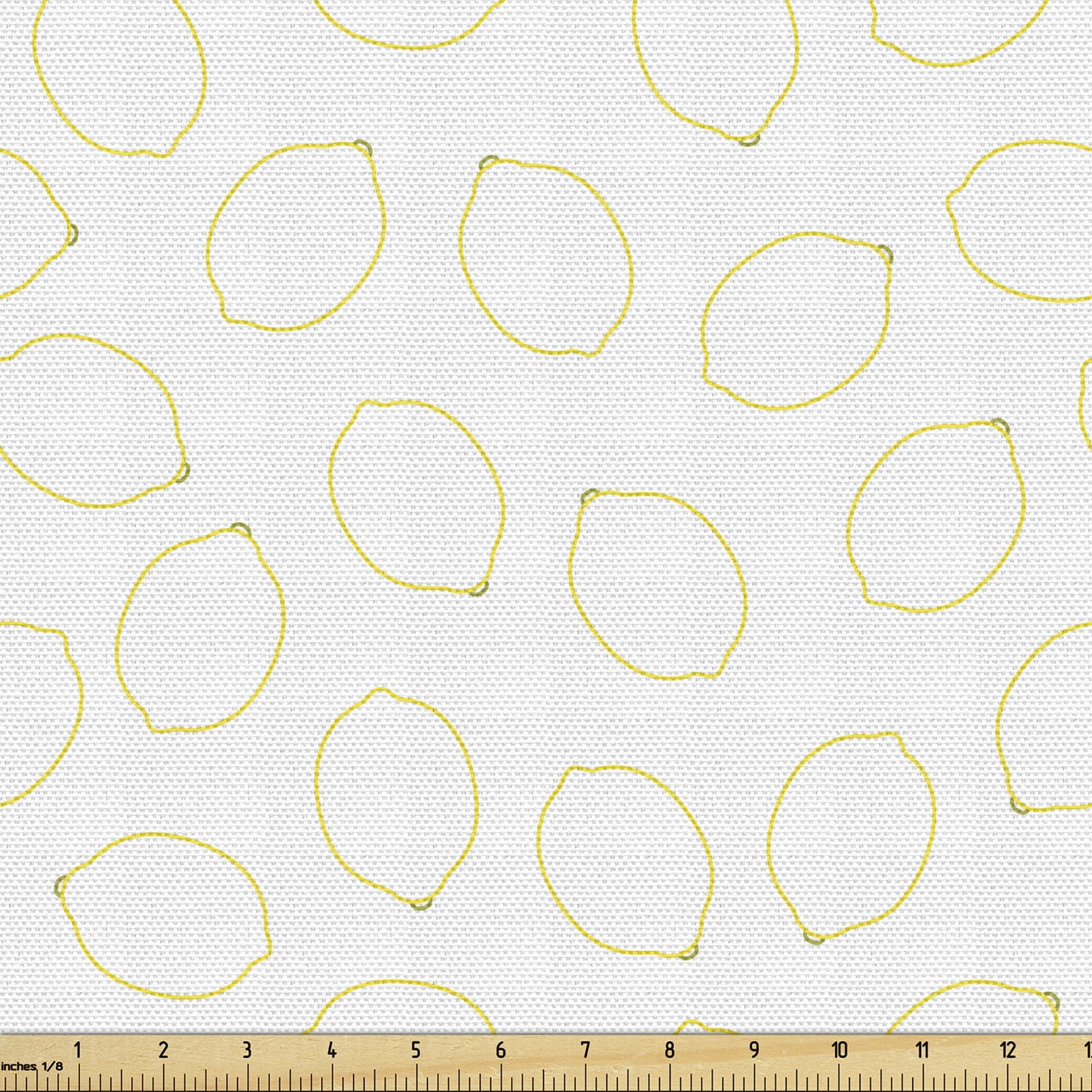 Ambesonne Lemons Fabric by the Yard Upholstery, Simple Citrus Cartoon ...