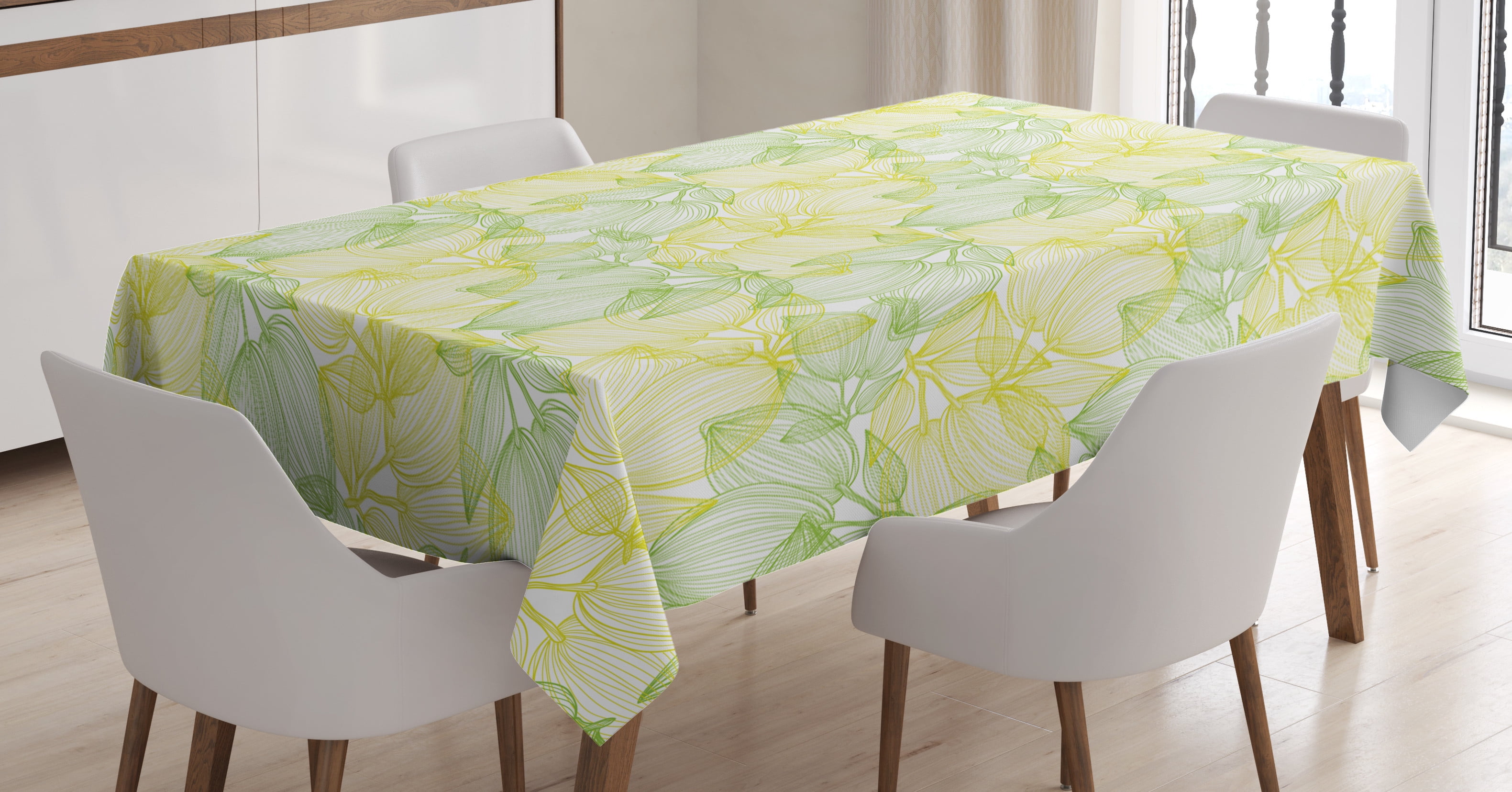 Ambesonne Lemons Tablecloth Rectangular Table Cover, Cage Inspired ...