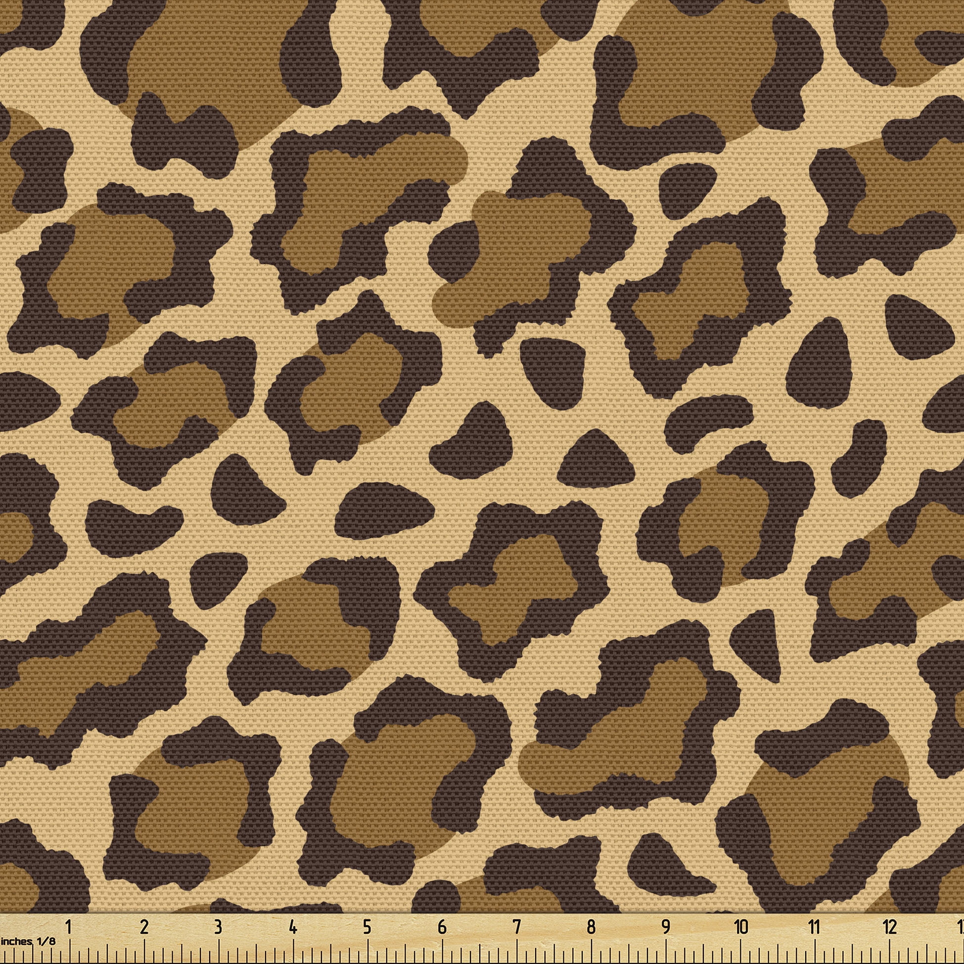 Ambesonne Leopard Print Fabric by the Yard Upholstery, Panthera Specie ...