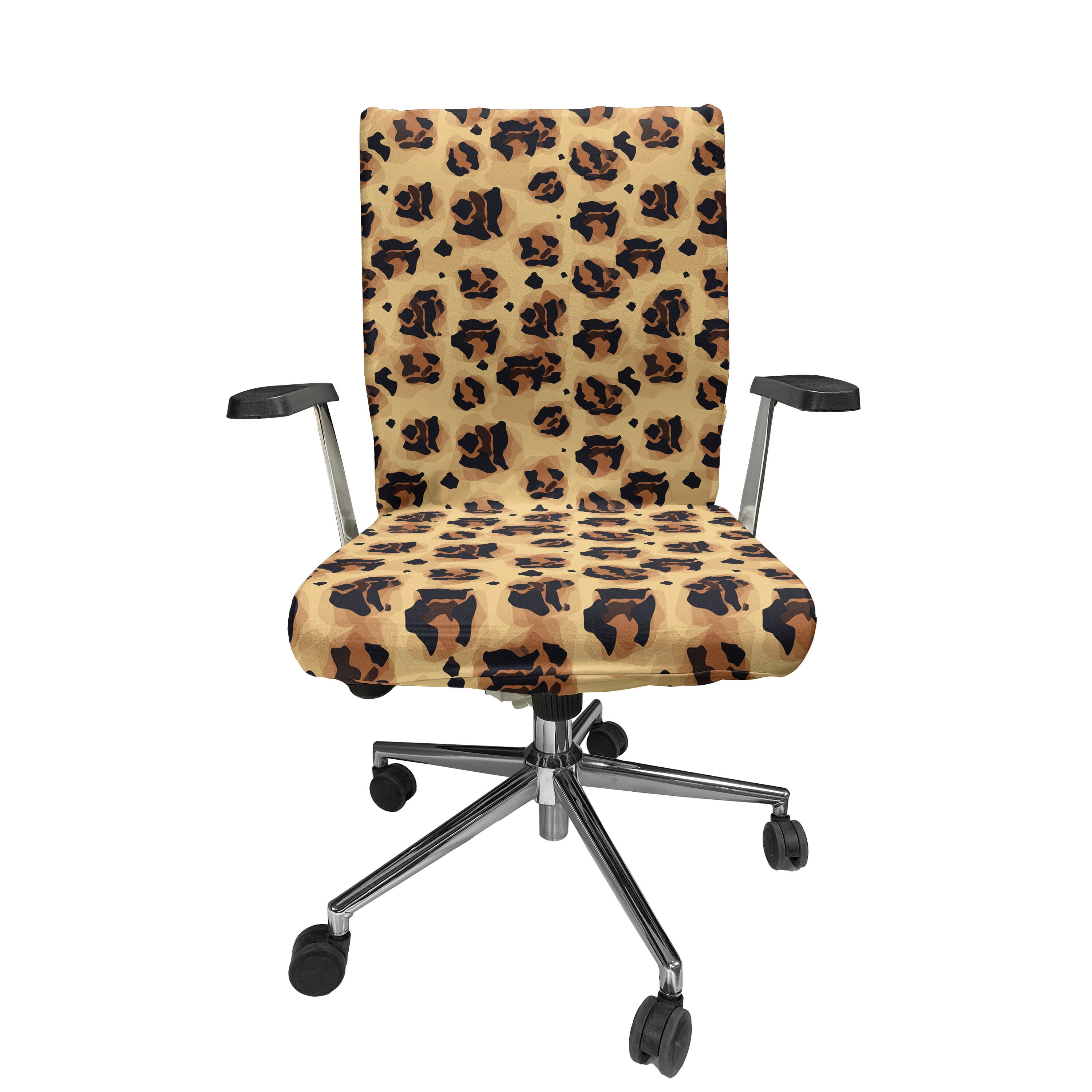 Ambesonne Leopard Print Office Chair Cover Stretchable High Back, Wild ...
