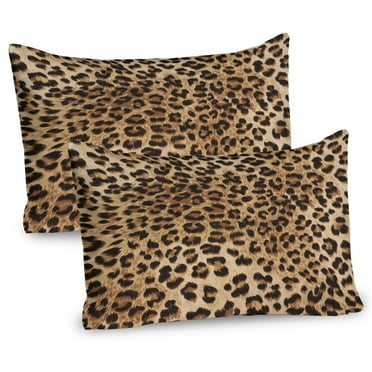 Drevy Animal Zebra Leopard Print Sheet Set: 4 Piece Black White Safari ...