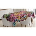 Ambesonne Leopard Print Tablecloth Rectangular Table Cover, Mottled ...