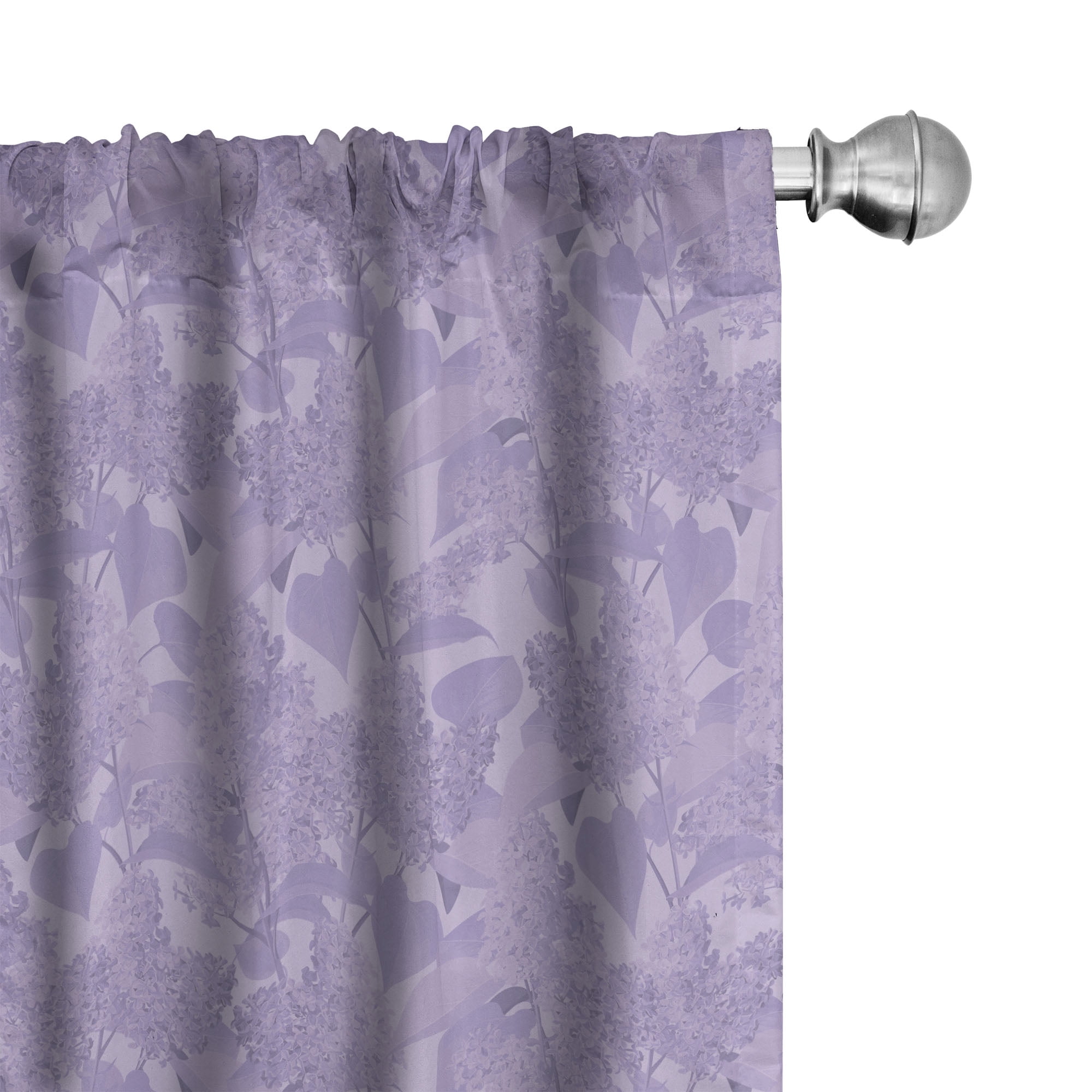 Ambesonne Lilac Curtains, Romantic Syringa Garden, Pair of 28"x84 ...