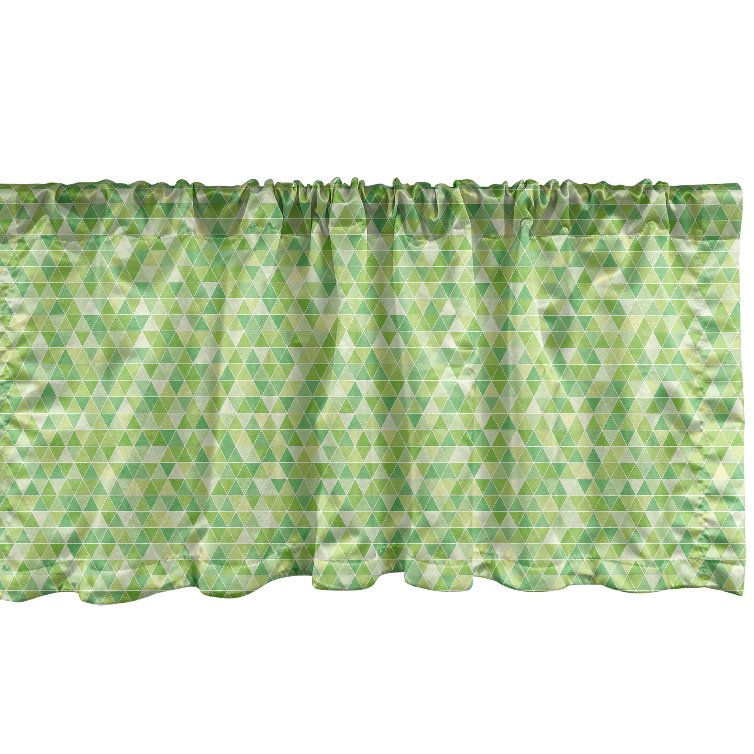 Ambesonne Lime Green Window Valance, Triangles Pyramids, 54" X 12 ...