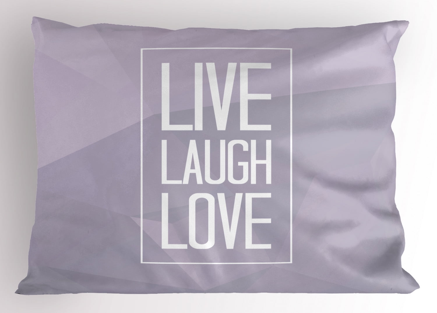 Ambesonne Live Laugh Love Pillow Sham, Greyscale Words, 26" X 20", Pale ...