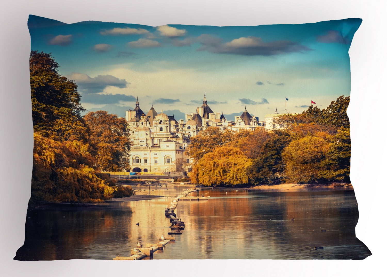 Ambesonne London Pillow Sham, Colored Baroque Heritage, 36" X 20 ...