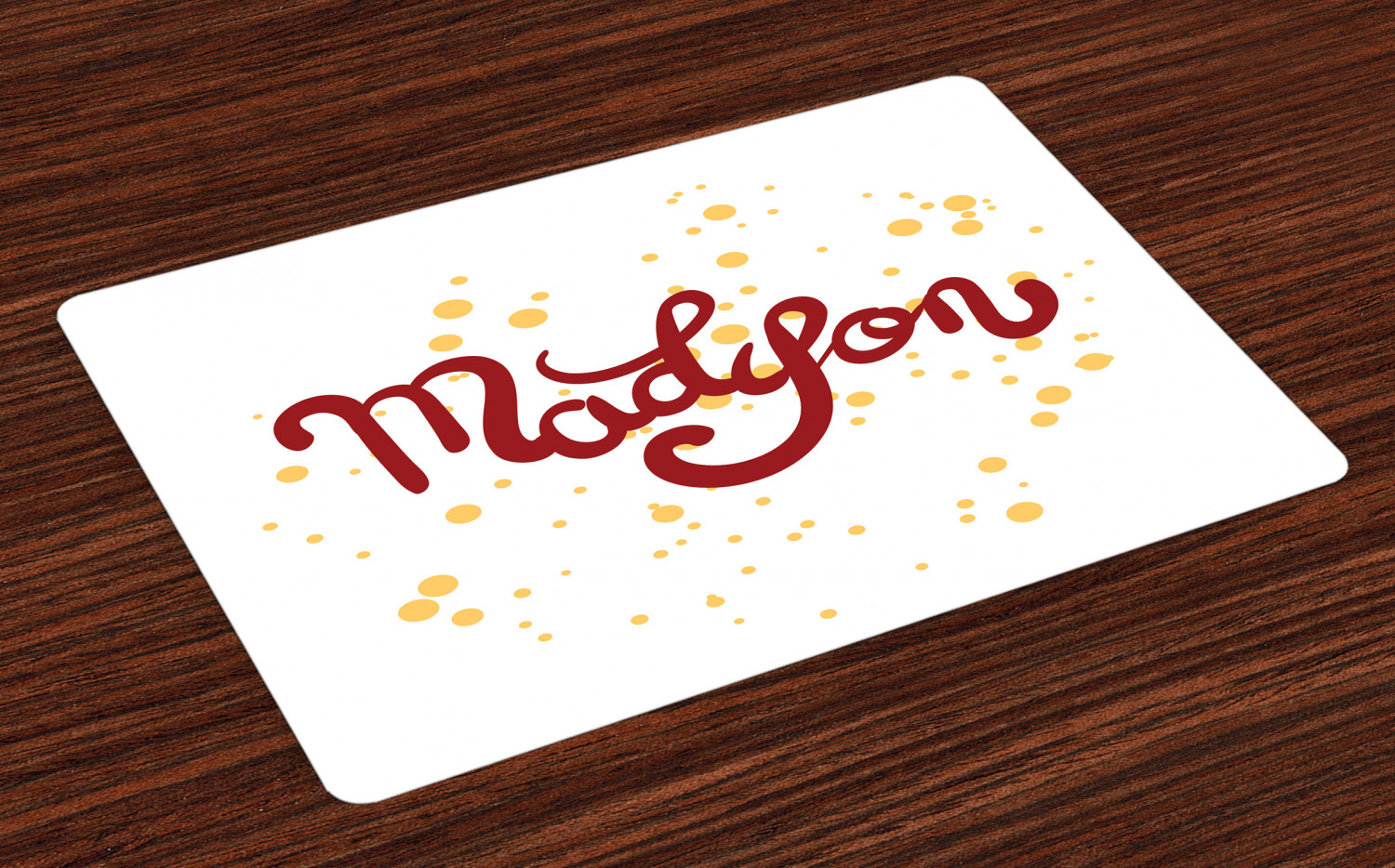 Ambesonne Madison Place Mats Set of 4, Cursive Alphabet Design ...
