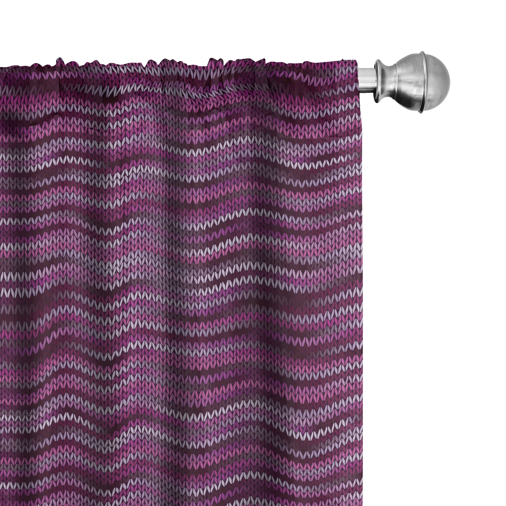 Ambesonne Magenta Curtains, Vintage Knit Pattern, Pair of 28"x95 ...