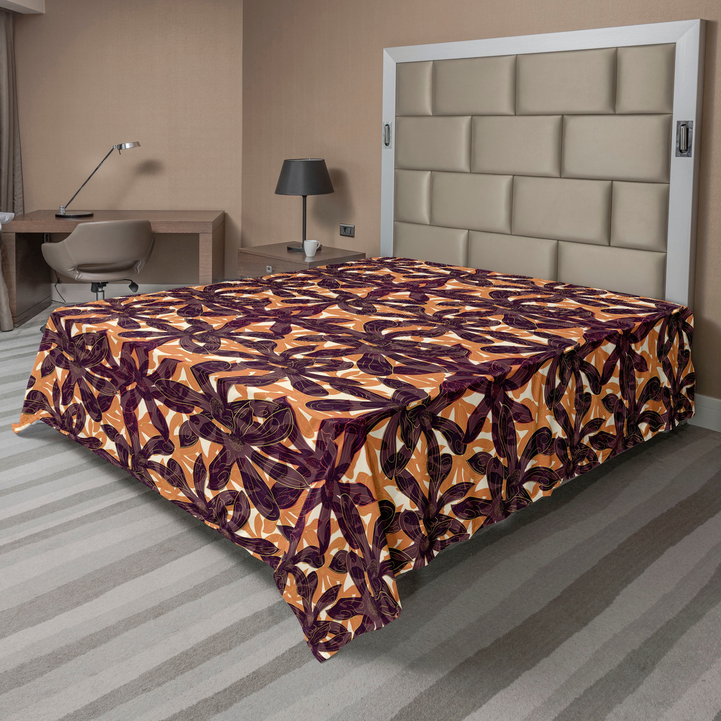 Ambesonne Magnolia Flowers Flat Bedding Sheet Soft Top Sheet, Dreamy ...