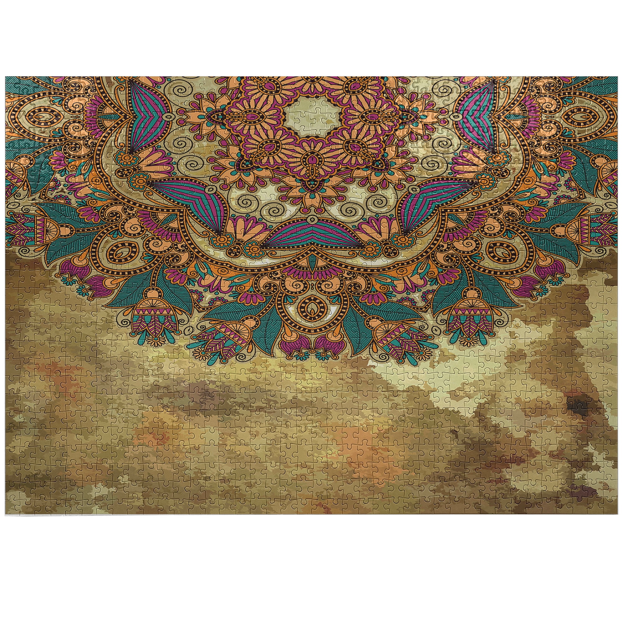 Ambesonne Mandala Jigsaw Puzzle Durable Cardboard, Paisley Motifs, 1000 ...