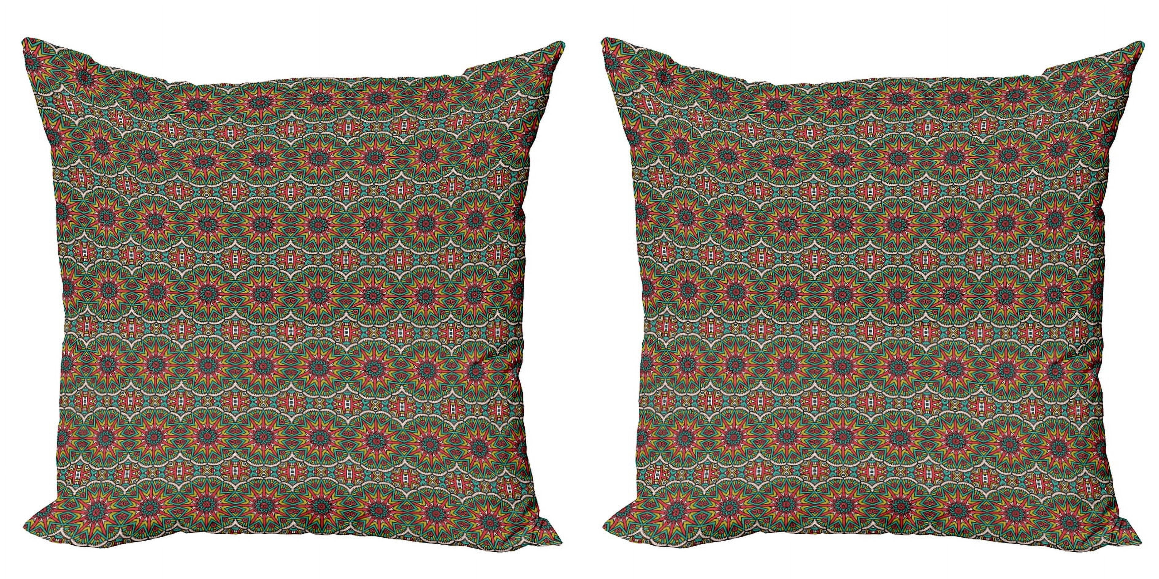 Ambesonne Mandala Throw Pillow Cover 2 Pack, Chinese Design, 18 ...