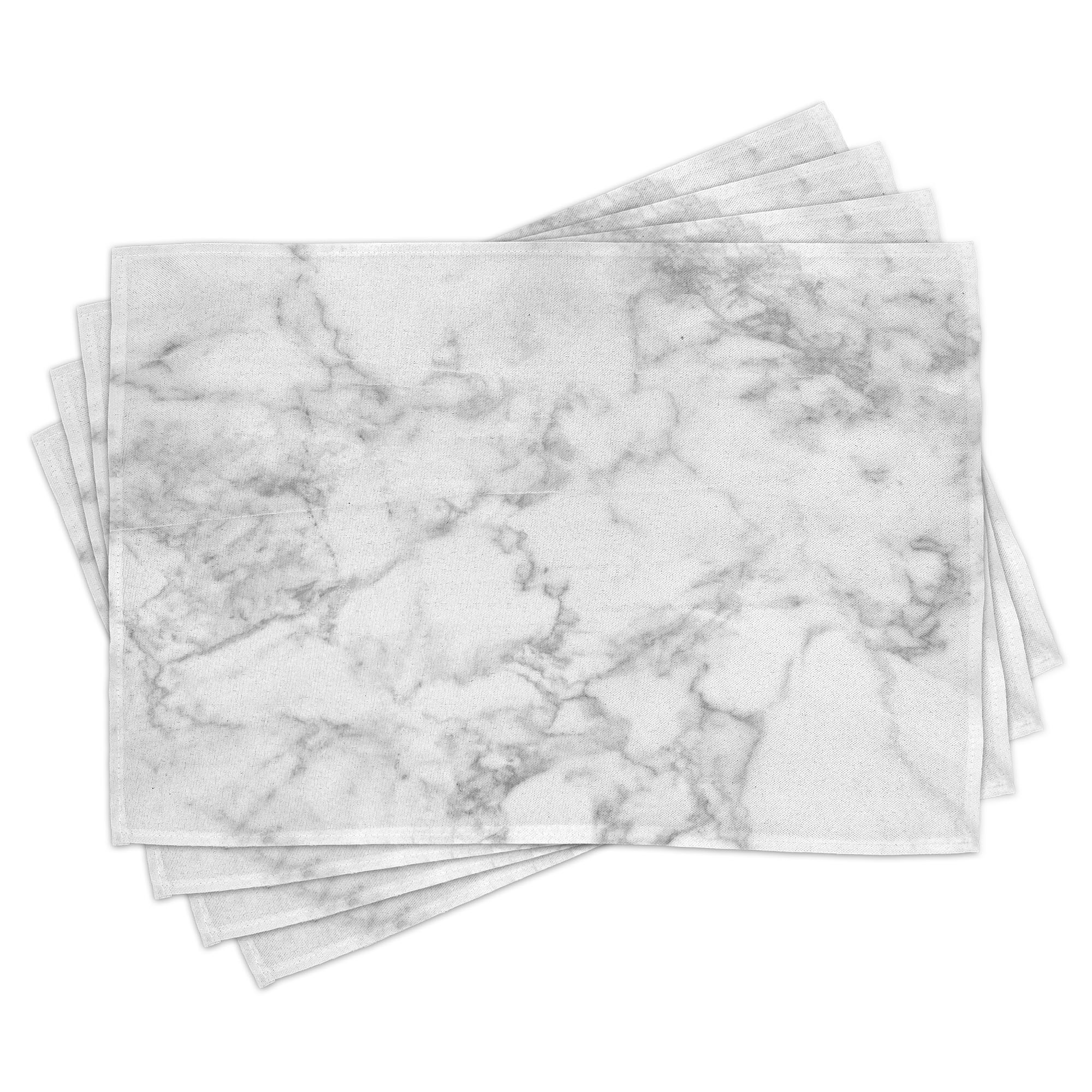Ambesonne Marble Print Place Mats Set of 4, Granite Nature Spots ...