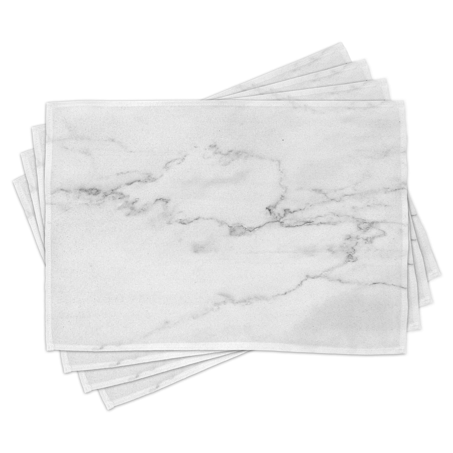 Ambesonne Marble Print Place Mats Set of 4, Mineral Organic, Standard ...