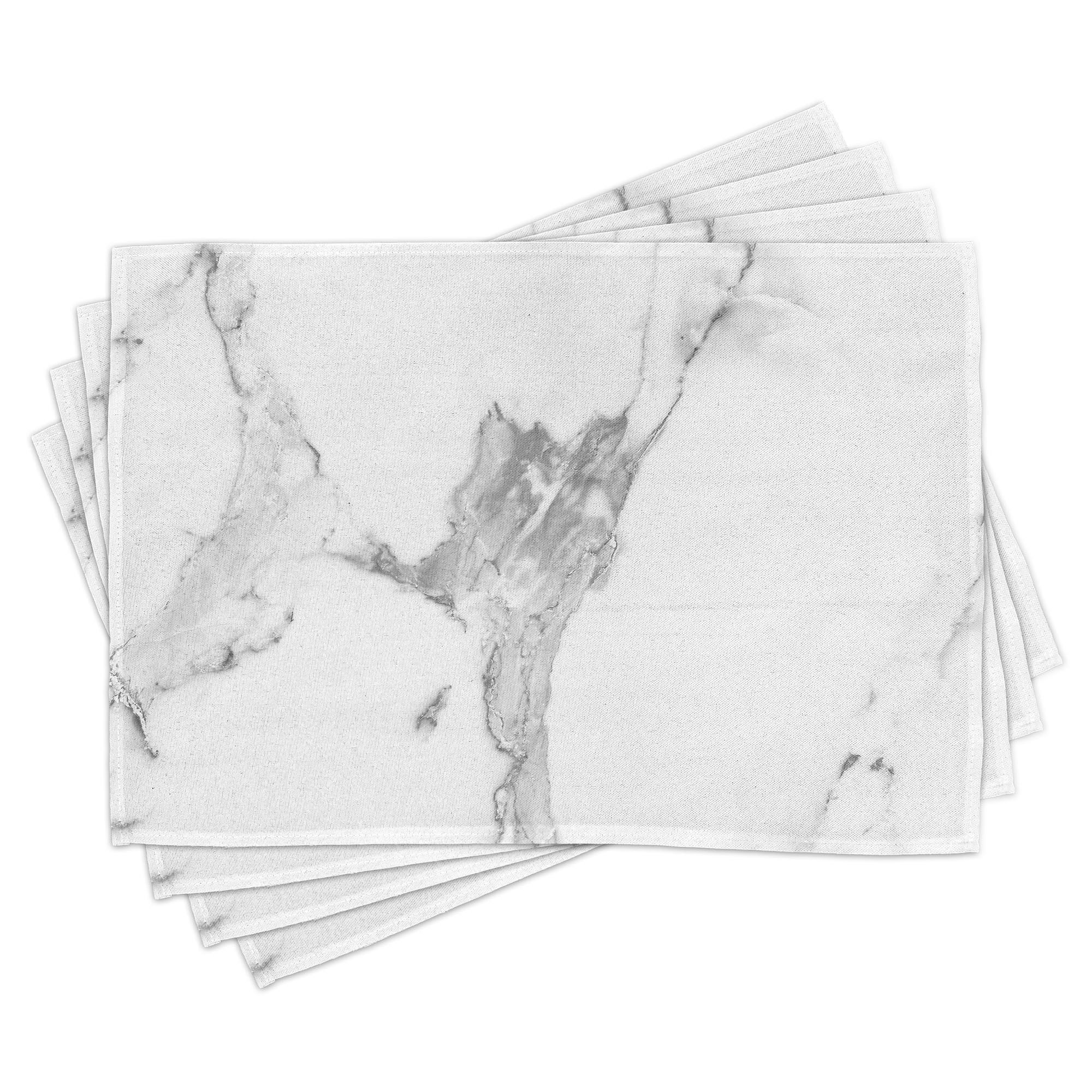 Ambesonne Marble Print Place Mats Set of 4, Natural Texture, Standard ...