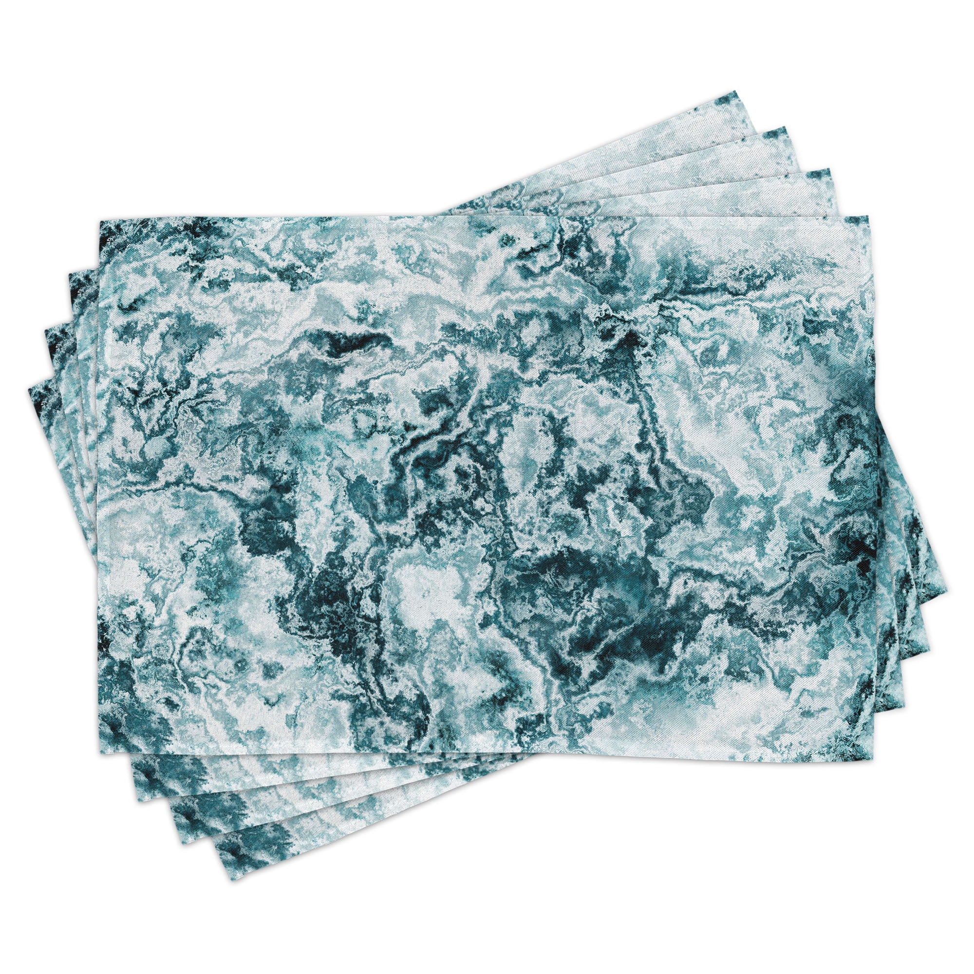 Ambesonne Marble Print Place Mats Set of 4, Rocky Surface Pattern ...