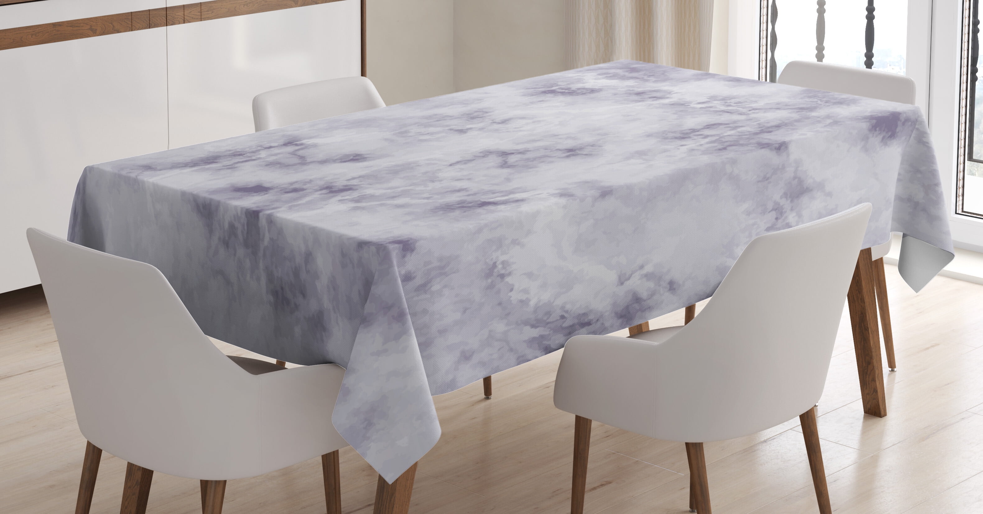 Ambesonne Marble Print Tablecloth Rectangular Table Cover, Granite ...