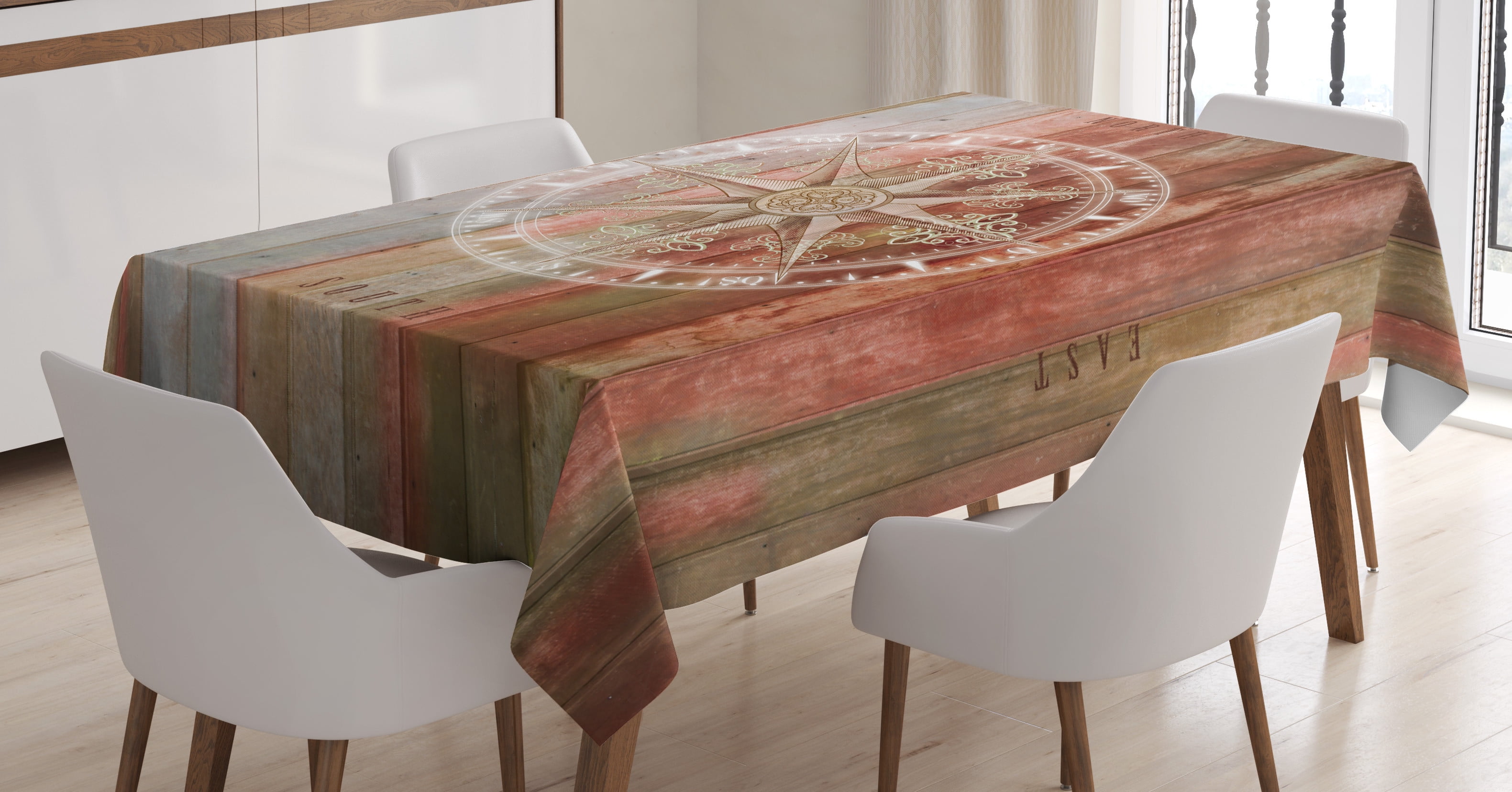 Ambesonne Marine Life Tablecloth Rectangular Table Cover, Ocean Sea ...