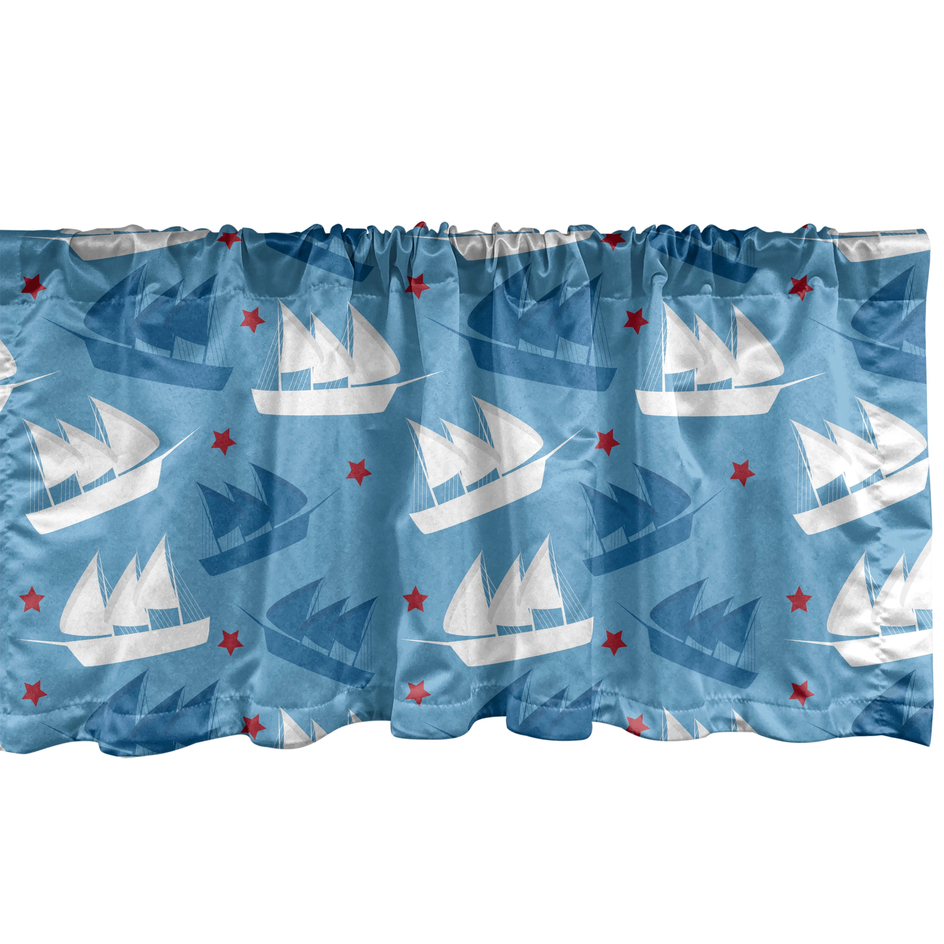 Ambesonne Marine Valance Pack of 2, Columbus Day Celebration, 42"X18 ...