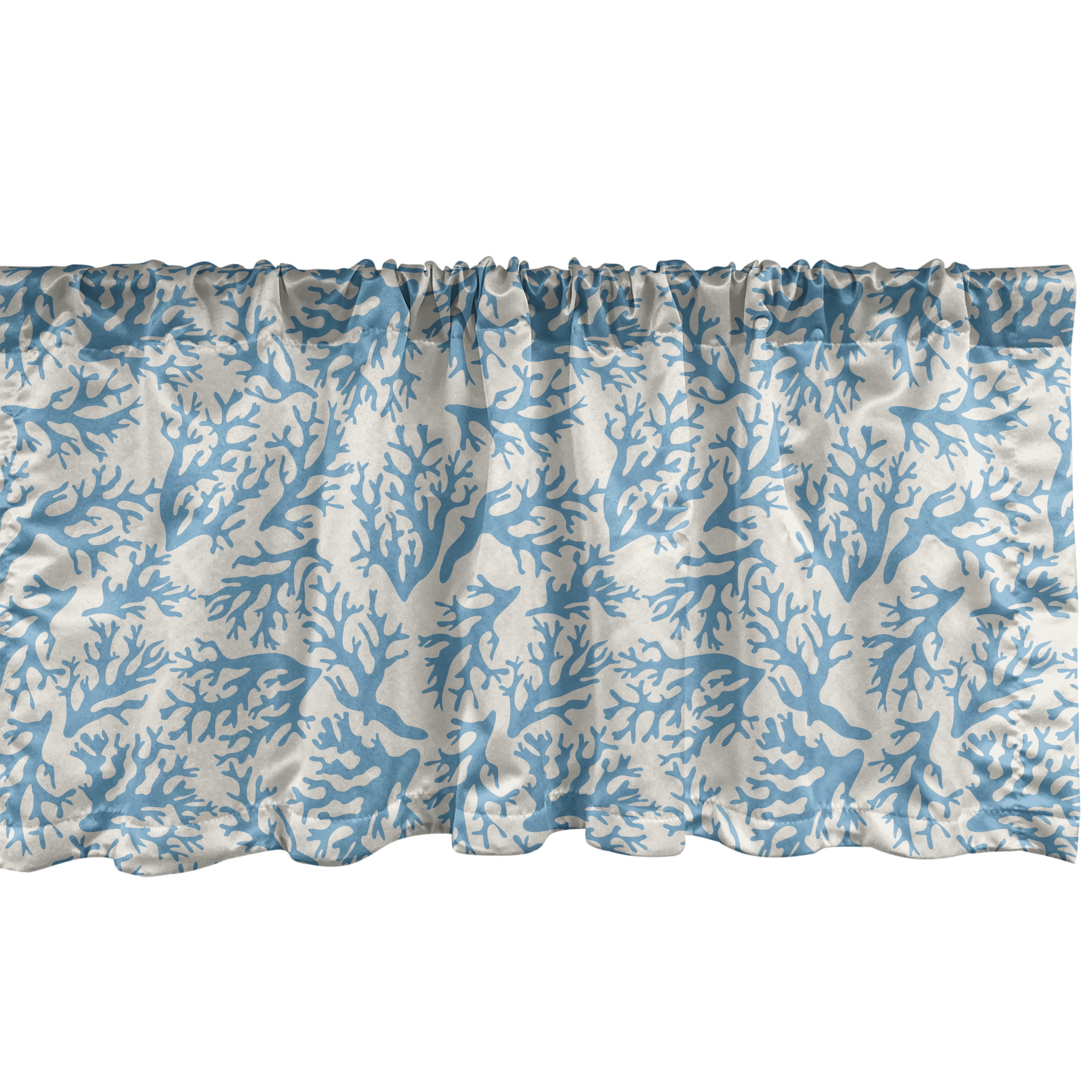 Ambesonne Marine Window Valance, Coral Reef Art Illustration, 42" x 12 ...